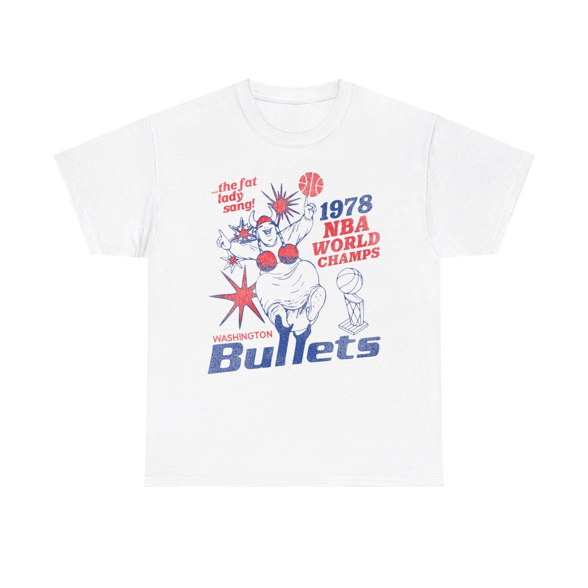Washington Bullets 1978 World Champs Basketball T-shirt (White, XL ...