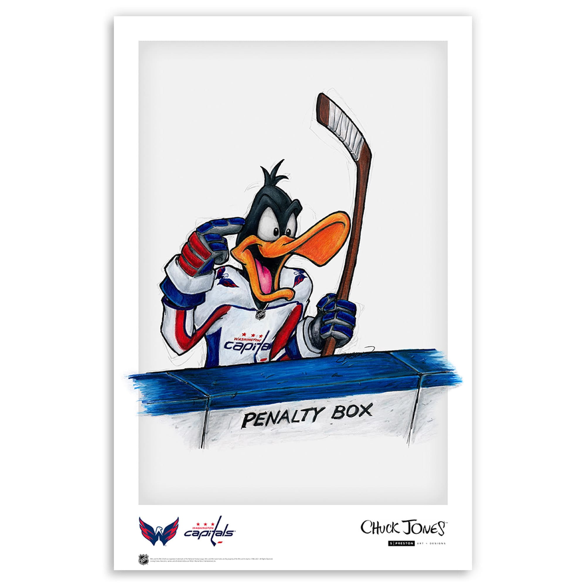 Washington Capitals 11'' x 17'' Daffy Duck Art Poster - Walmart.com