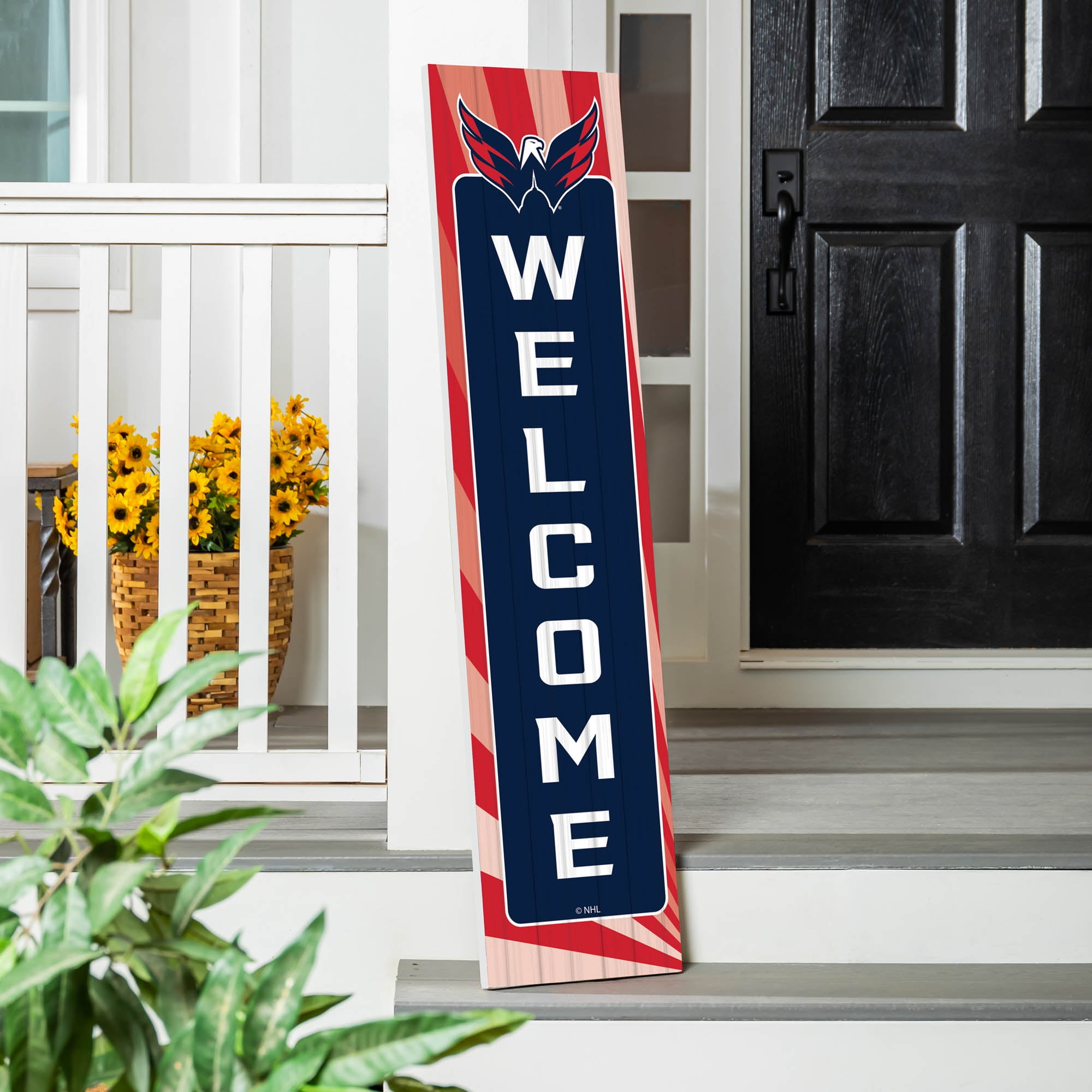 Washington Capitals 47" Color Waves Porch Leaner Welcome Wall Sign ...
