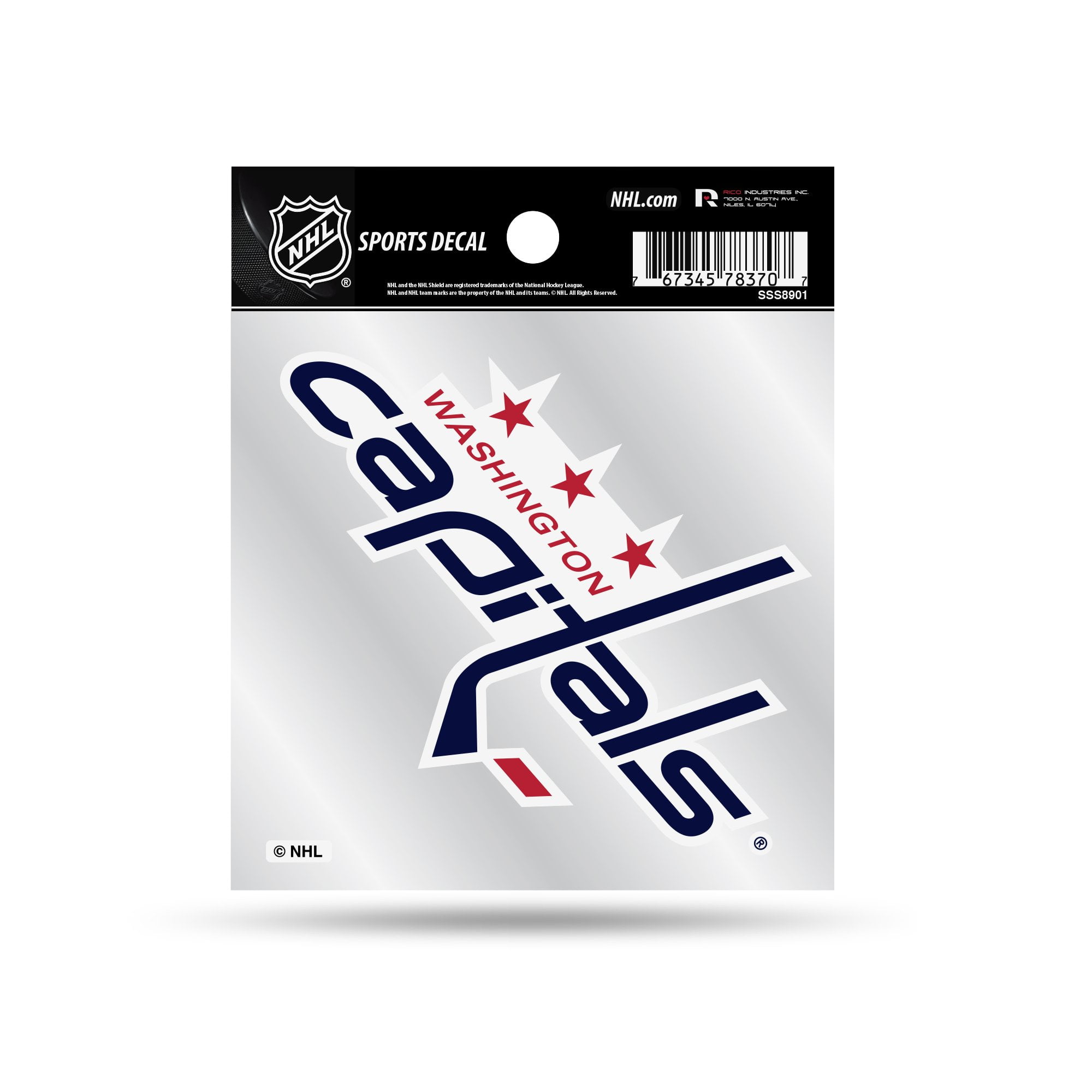 Washington Capitals 4x4 Decal Sticker Primary Logo Premium with Clear ...