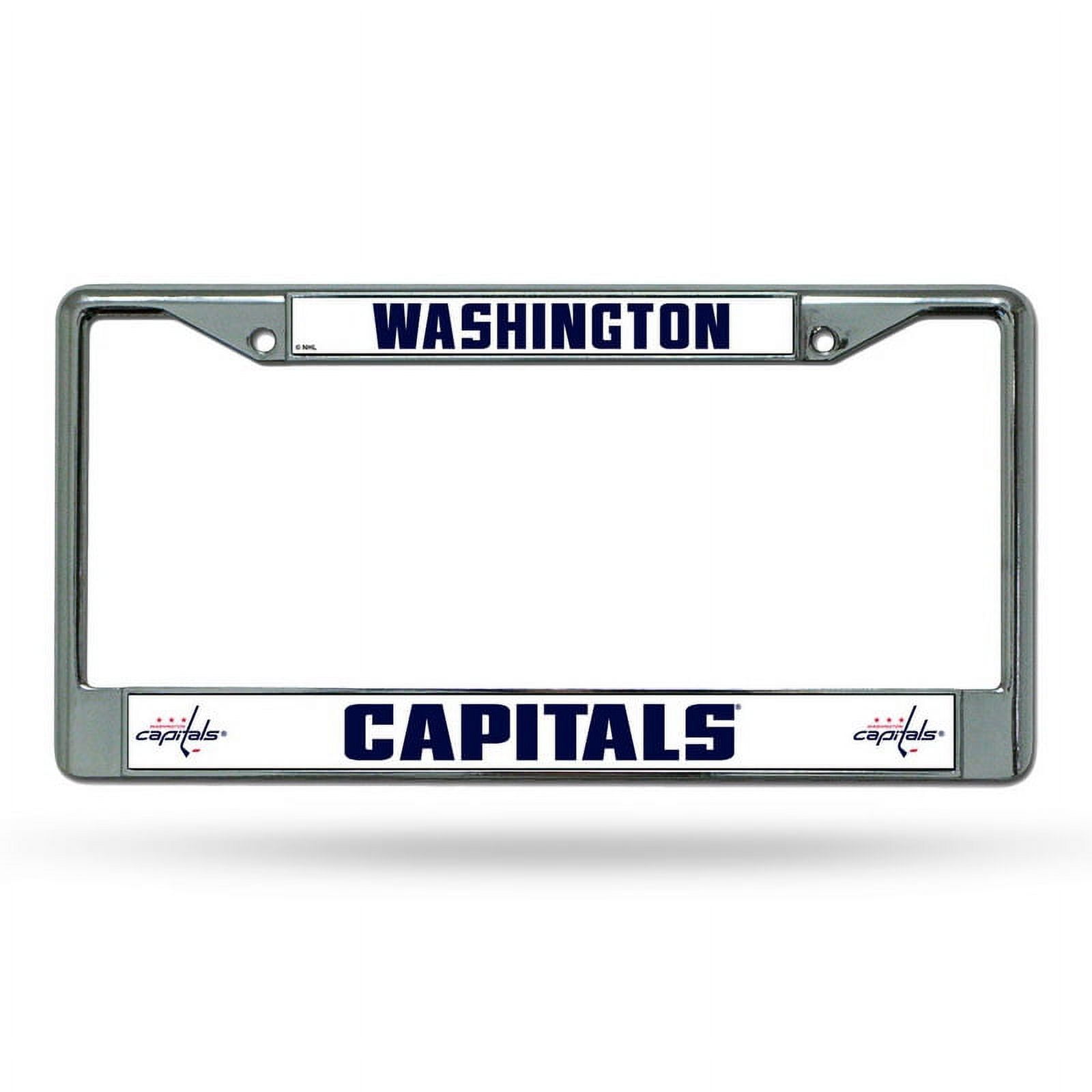 Washington Capitals License Plate Frame Chrome Printed Insert - Walmart.com