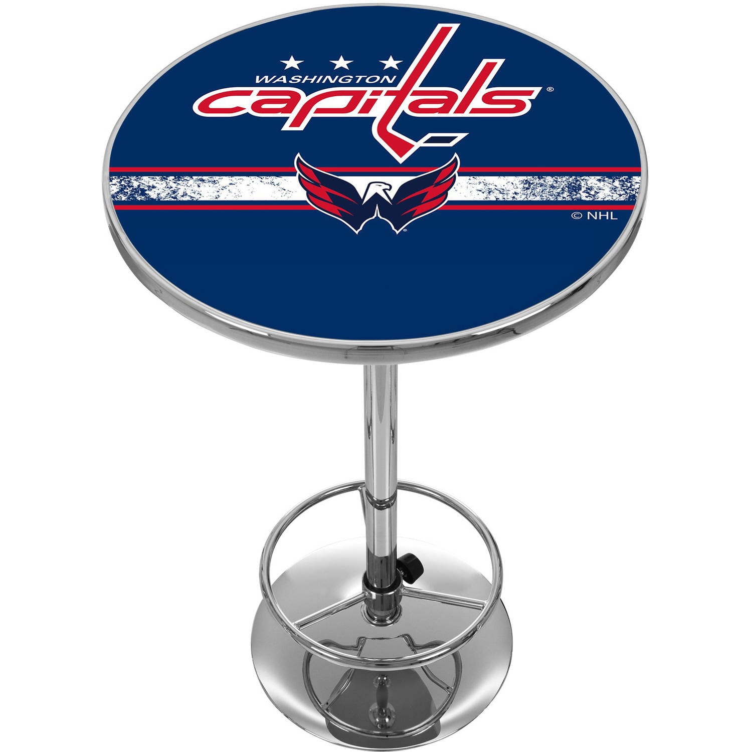 Washington Capitals Logo Bar Table with Adjustable Footrest and Acrylic ...