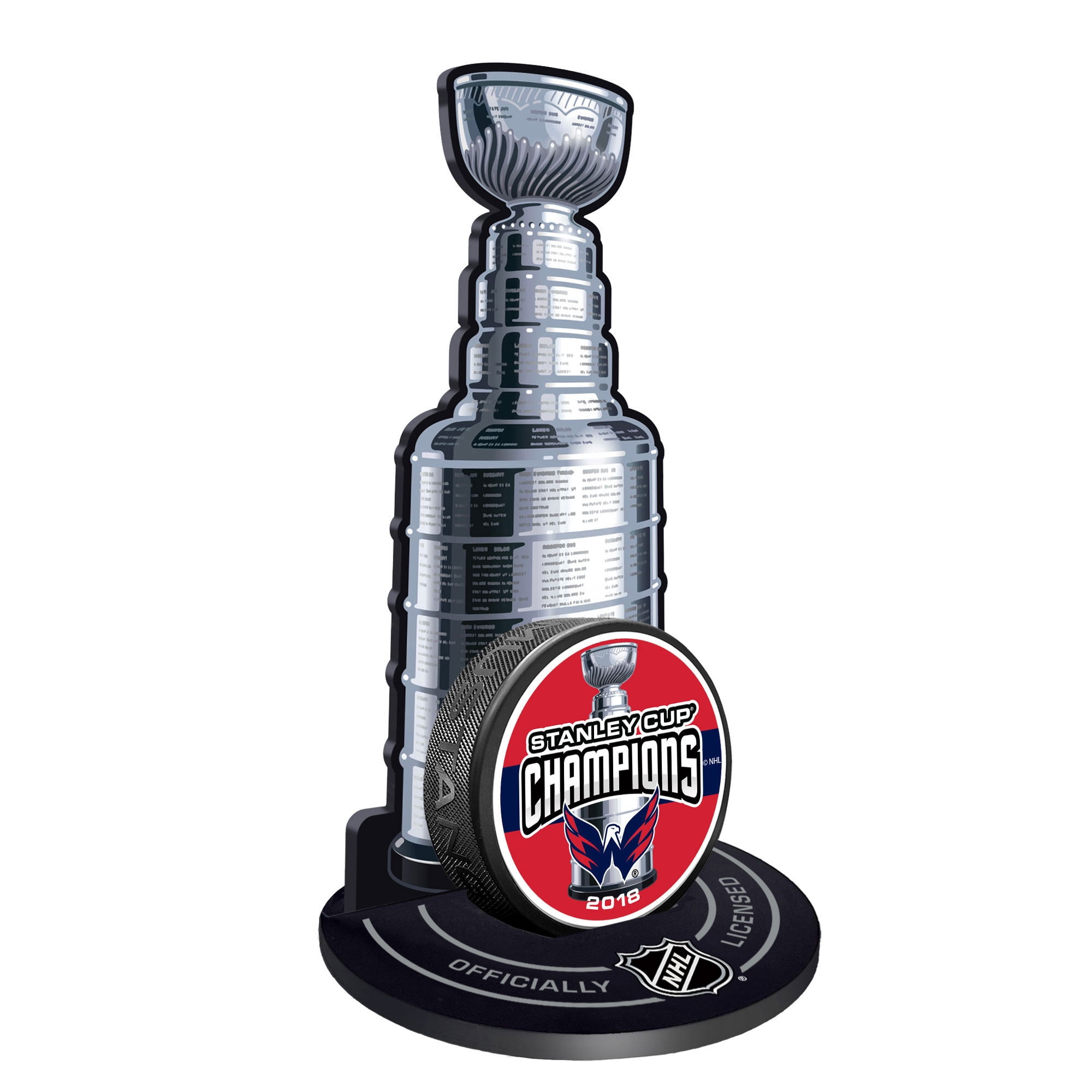 Washington Capitals Stanley Cup Trophy Stand with Championship Puck ...