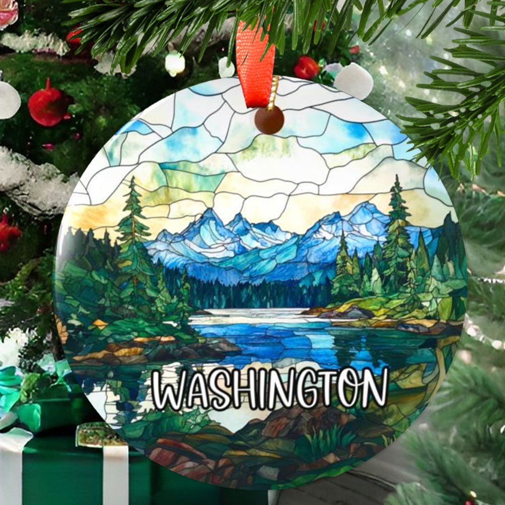 Washington Christmas Ornament, Ceramic/Acrylic - Washington Destination ...