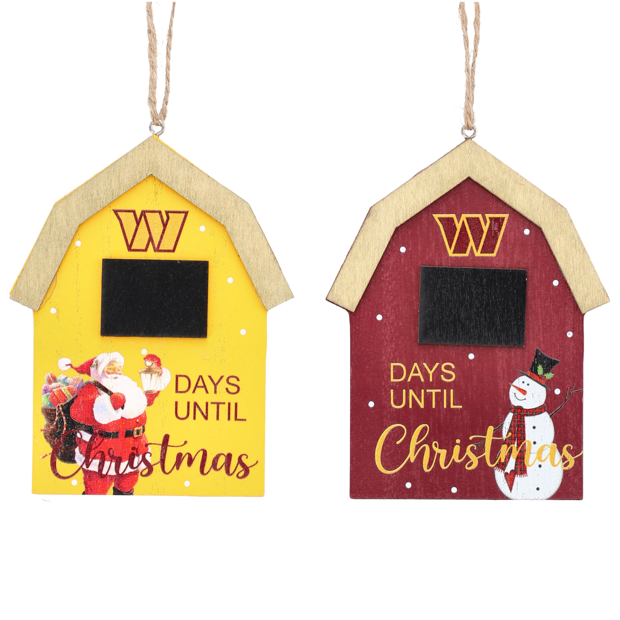 Washington Commanders 2-Pack Countdown Ornament Set - Walmart.com