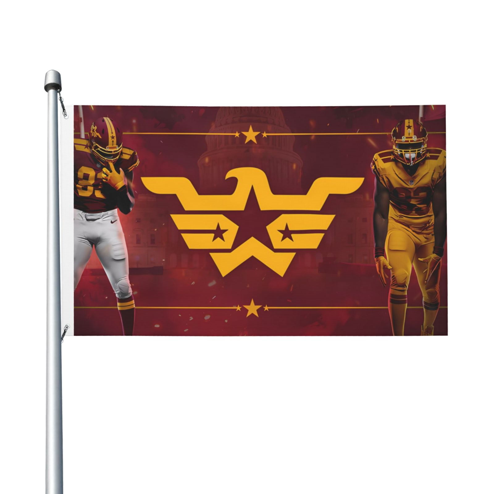 Commanders 3x5ft Three-Layer Double-Sided Football Flag Multi-Yard ...