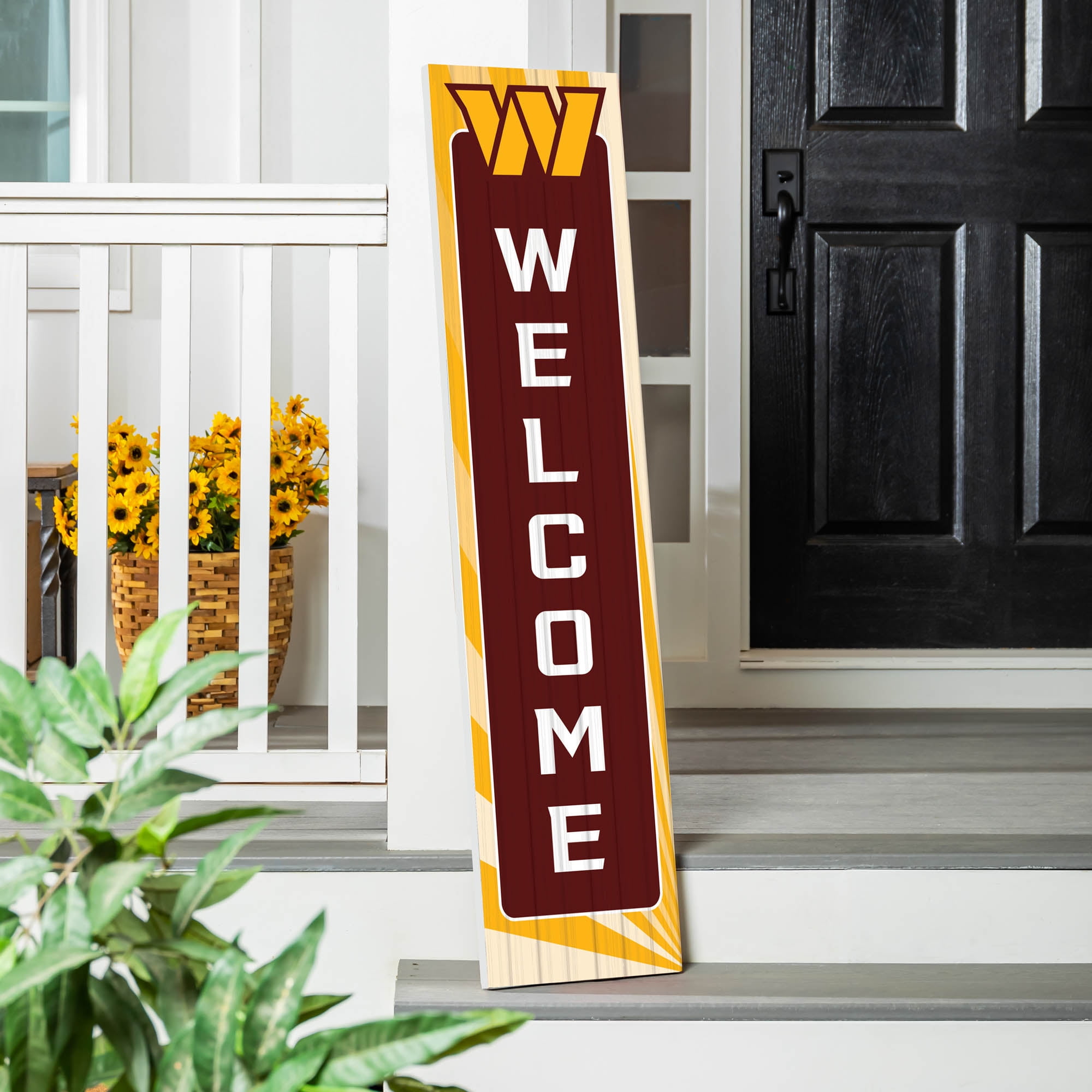 Washington Commanders 47" Color Waves Porch Leaner Welcome Wall Sign ...