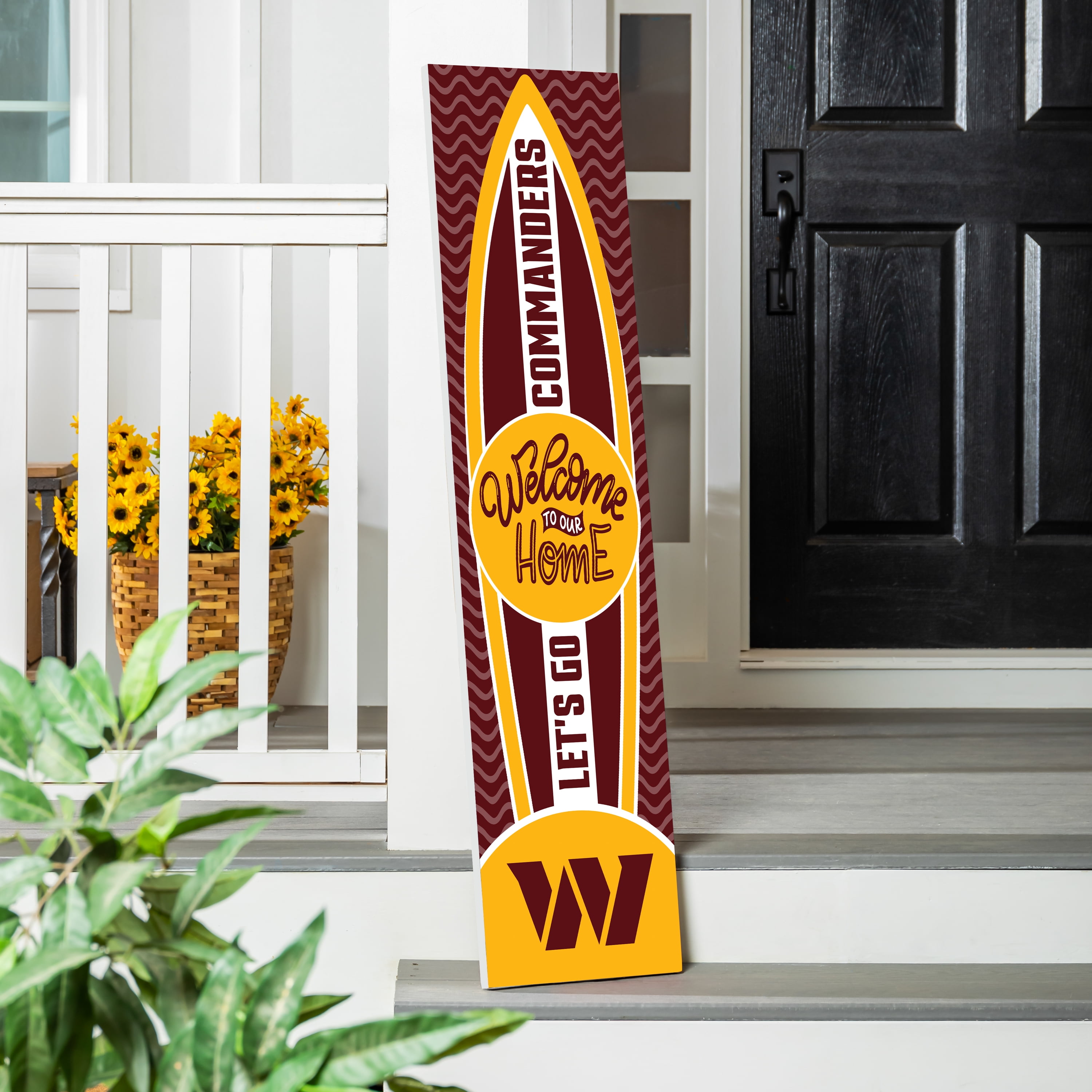Washington Commanders 47" Surfboard Summer Porch Leaner Welcome Wall ...