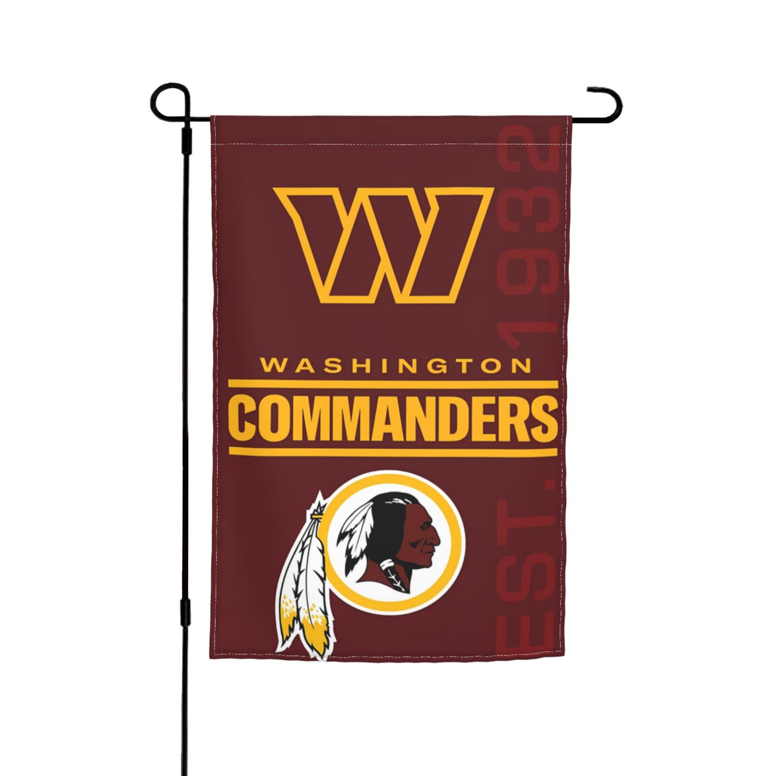 Commanders Indoor and Outdoor Decoration Banner Double Sided Garden ...