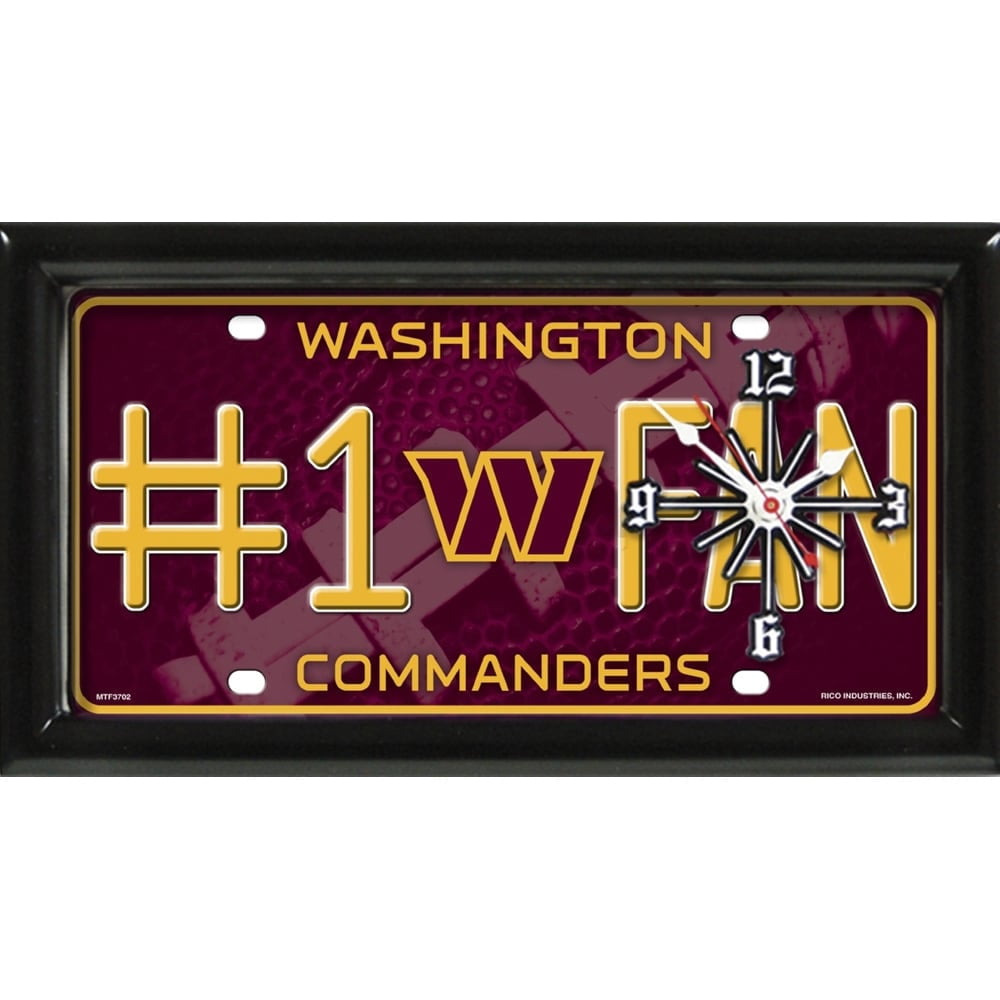 Washington Commanders License Plate Clock - Walmart.com