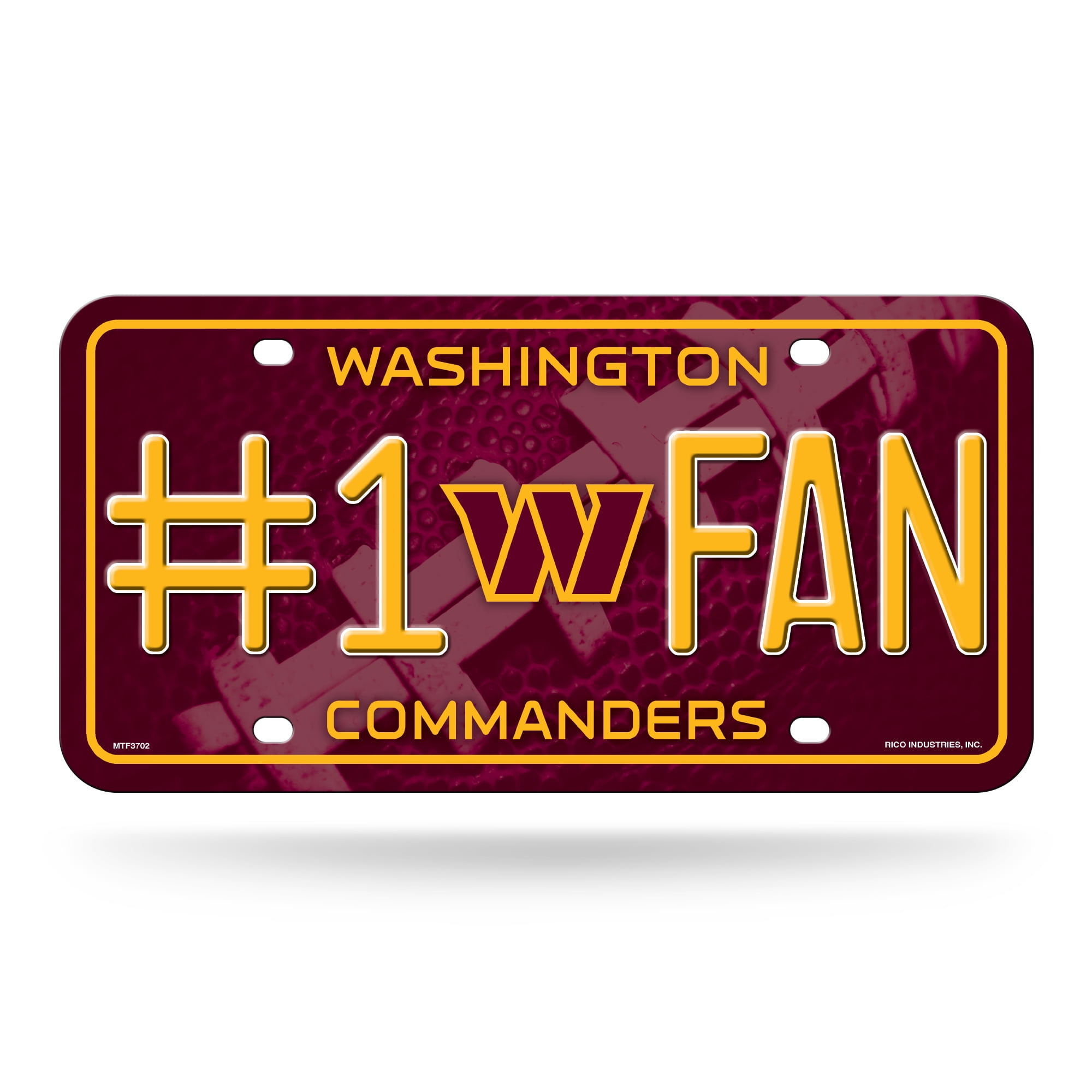 Washington Commanders Metal Auto Tag License Plate, #1 Fan Design, 6x12 ...