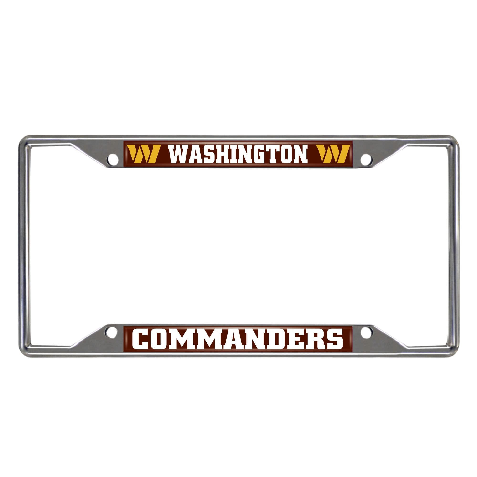 Washington Commanders Metal License Plate Frame Chrome Tag Cover 6x12 ...