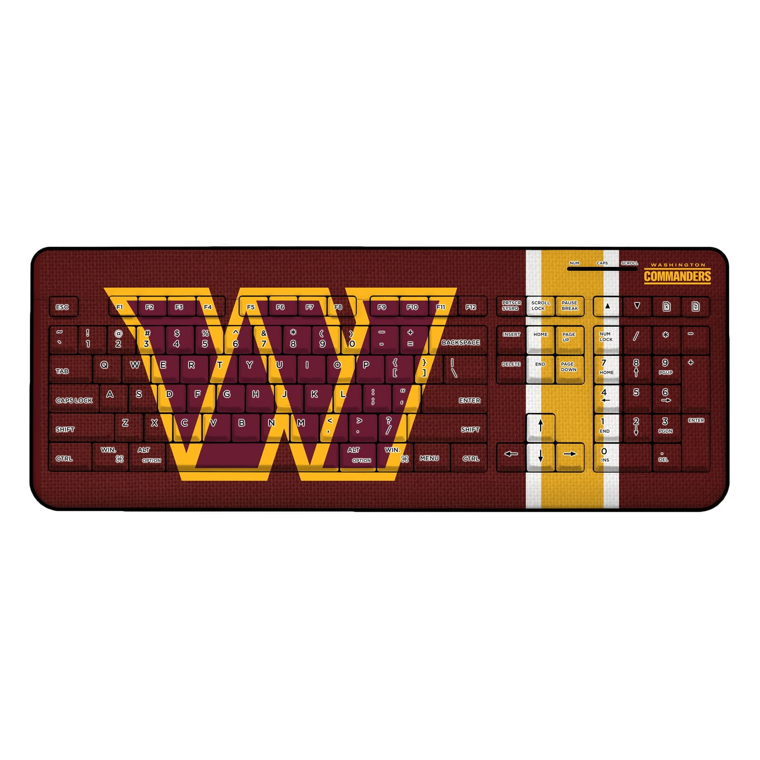 Washington Commanders Stripe Wireless Keyboard - Walmart.com