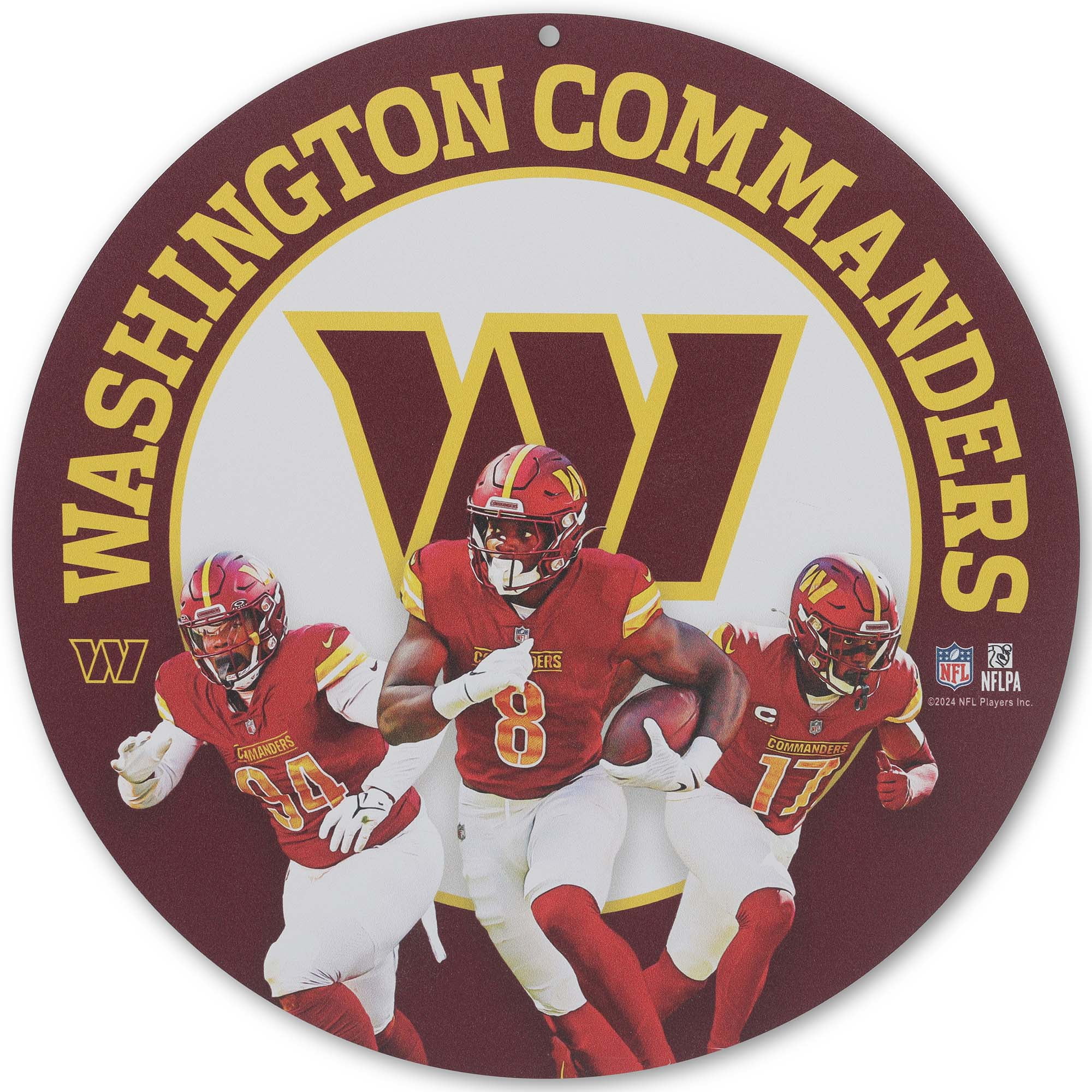 Washington Commanders Team Stars 11" Round Metal Sign - Walmart.com