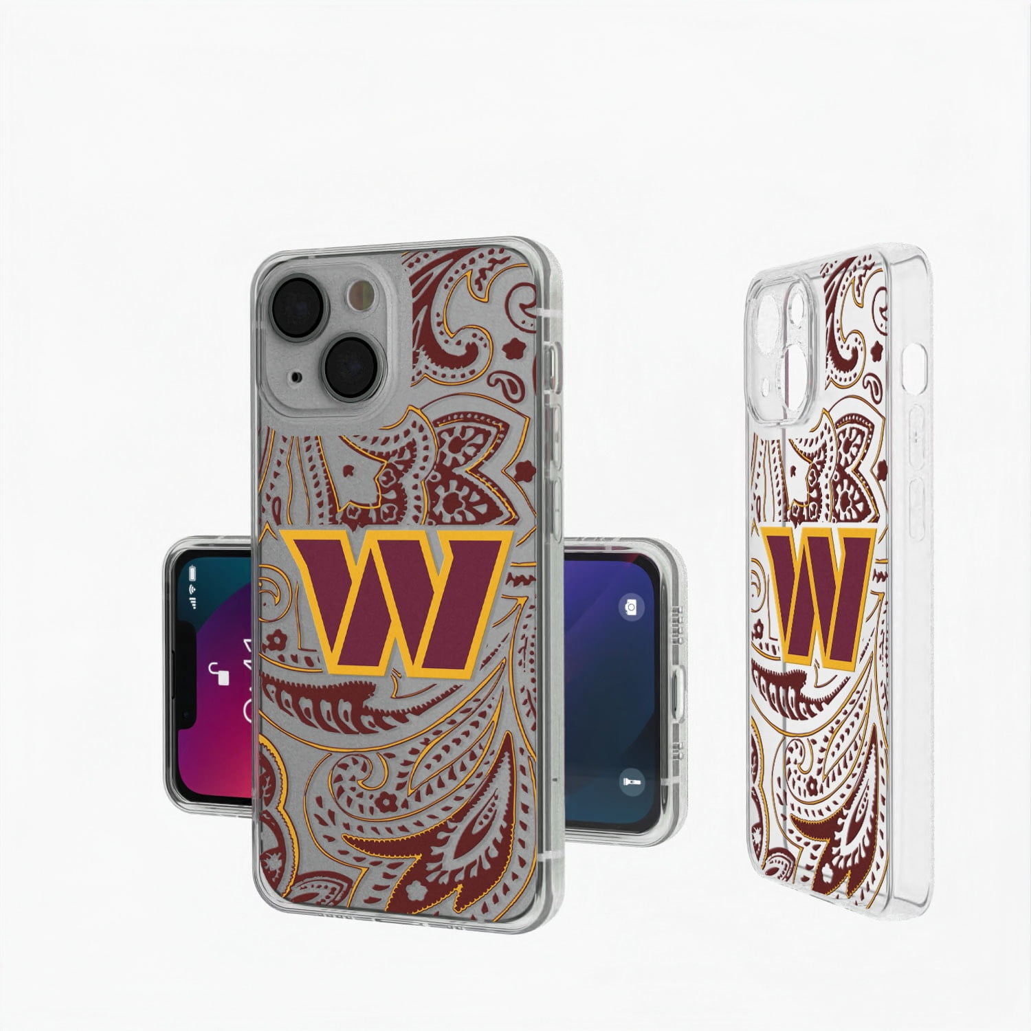 Washington Commanders iPhone Clear Paisley Design Case - Walmart.com