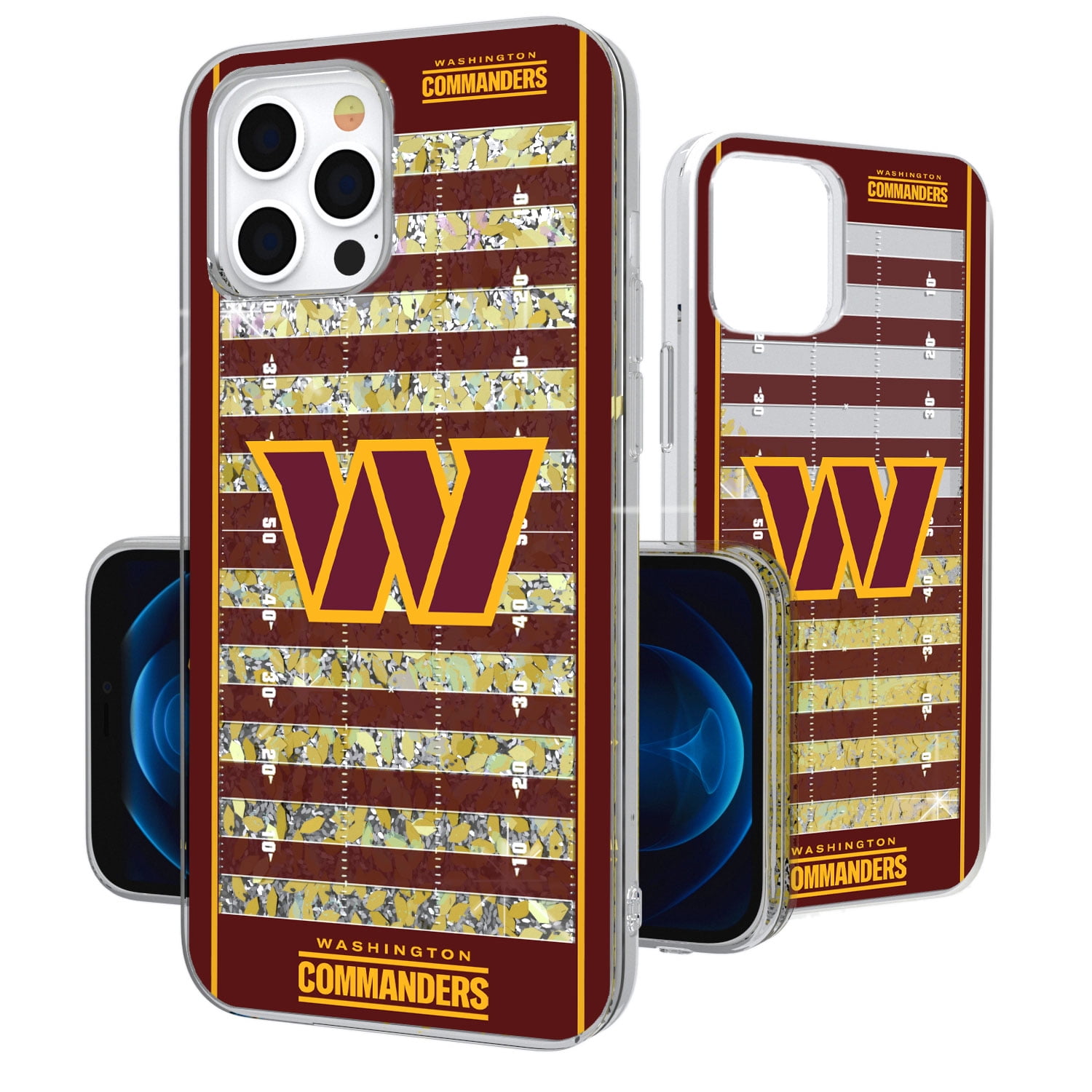 Washington Commanders iPhone Field Design Glitter Case - Walmart.com