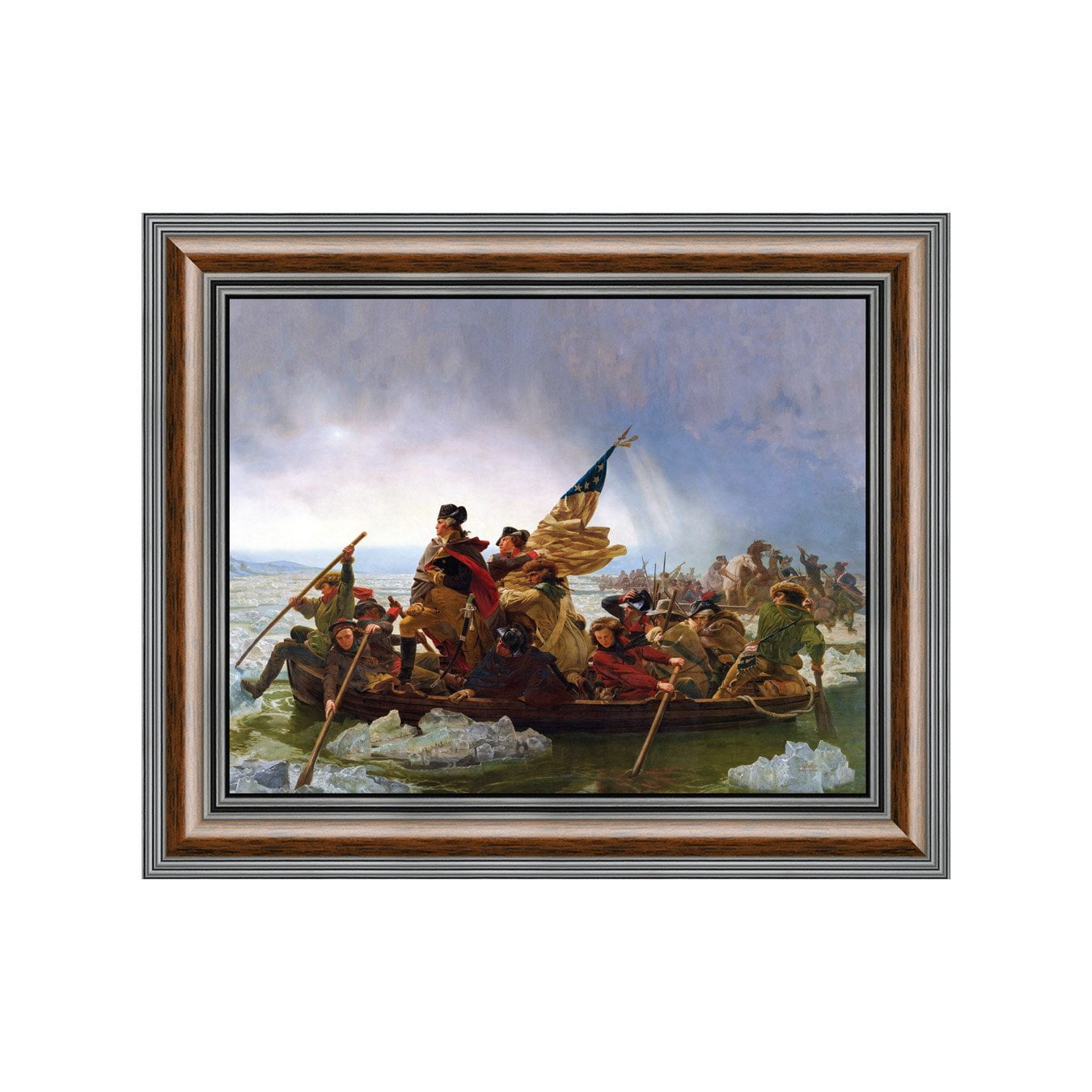 Washington Crossing the Delaware by Emanuel Leutze, Framed Wall Art ...