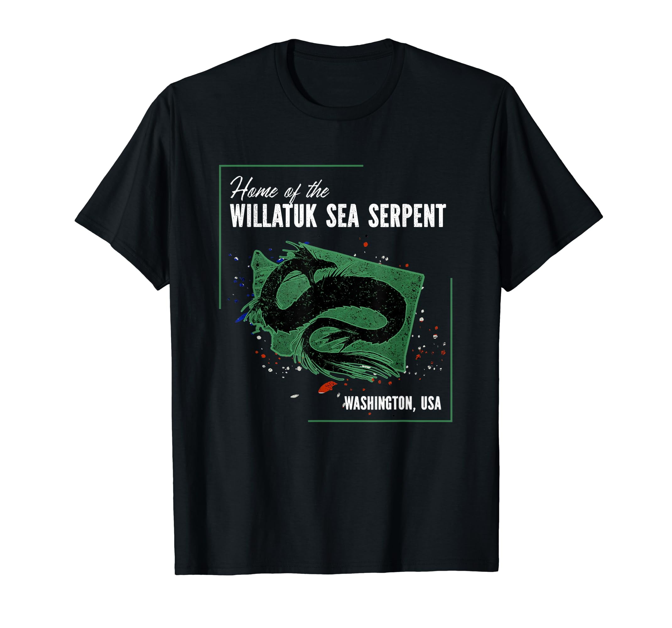 Washington - Cryptids Home of Willatuk Sea Serpent T-Shirt - Walmart.com