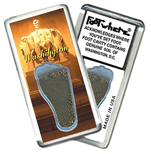 Washington, D.C. "FootWhere" Magnet (DC203-Lincoln Mem). Authentic destination souvenir ...