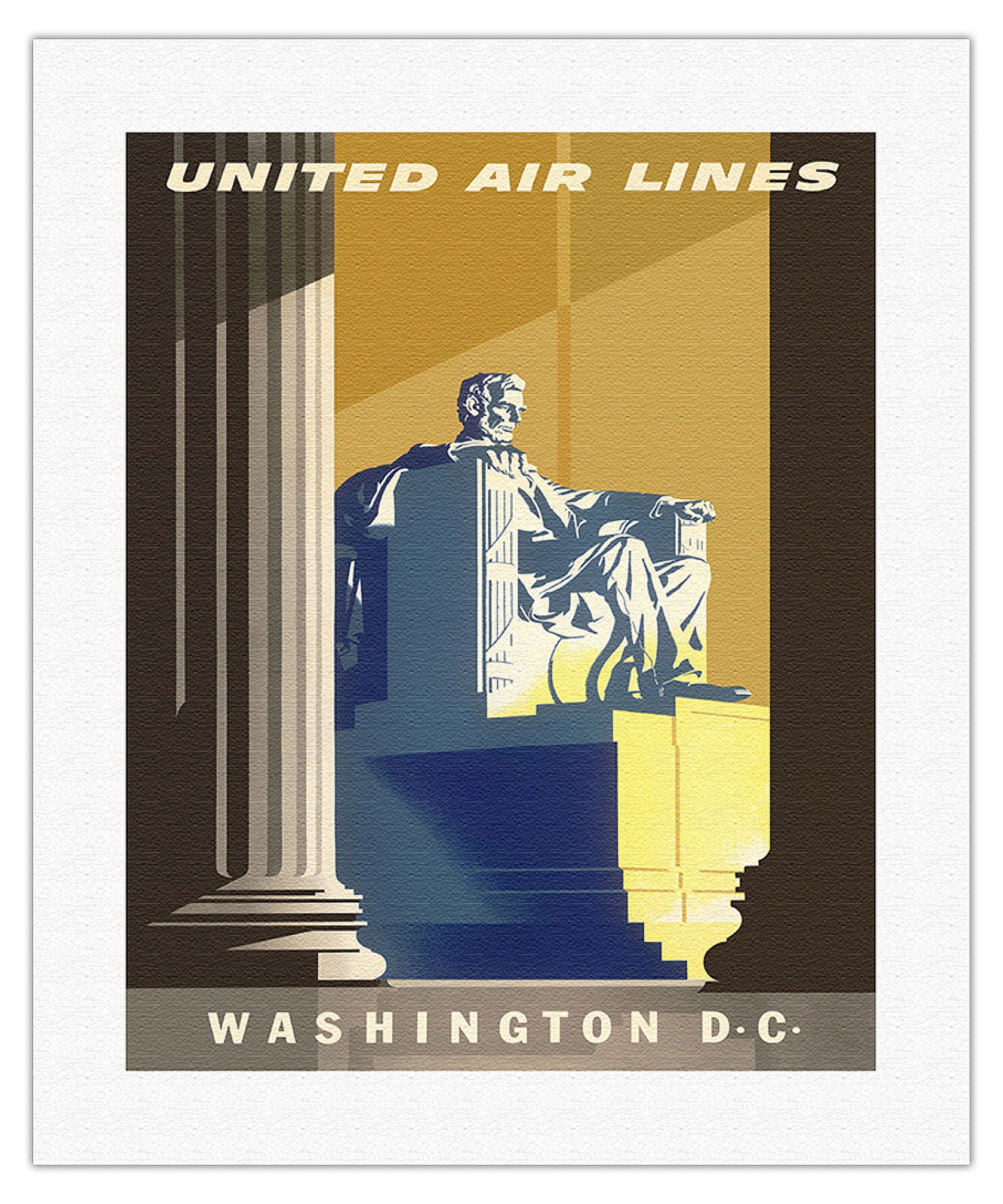 Washington D.C. USA - President Lincoln Memorial - United Air Lines ...