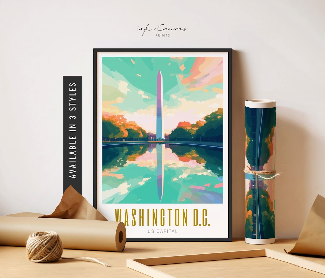 Washington DC Art Print National Mall Wall Art Washington DC Print ...