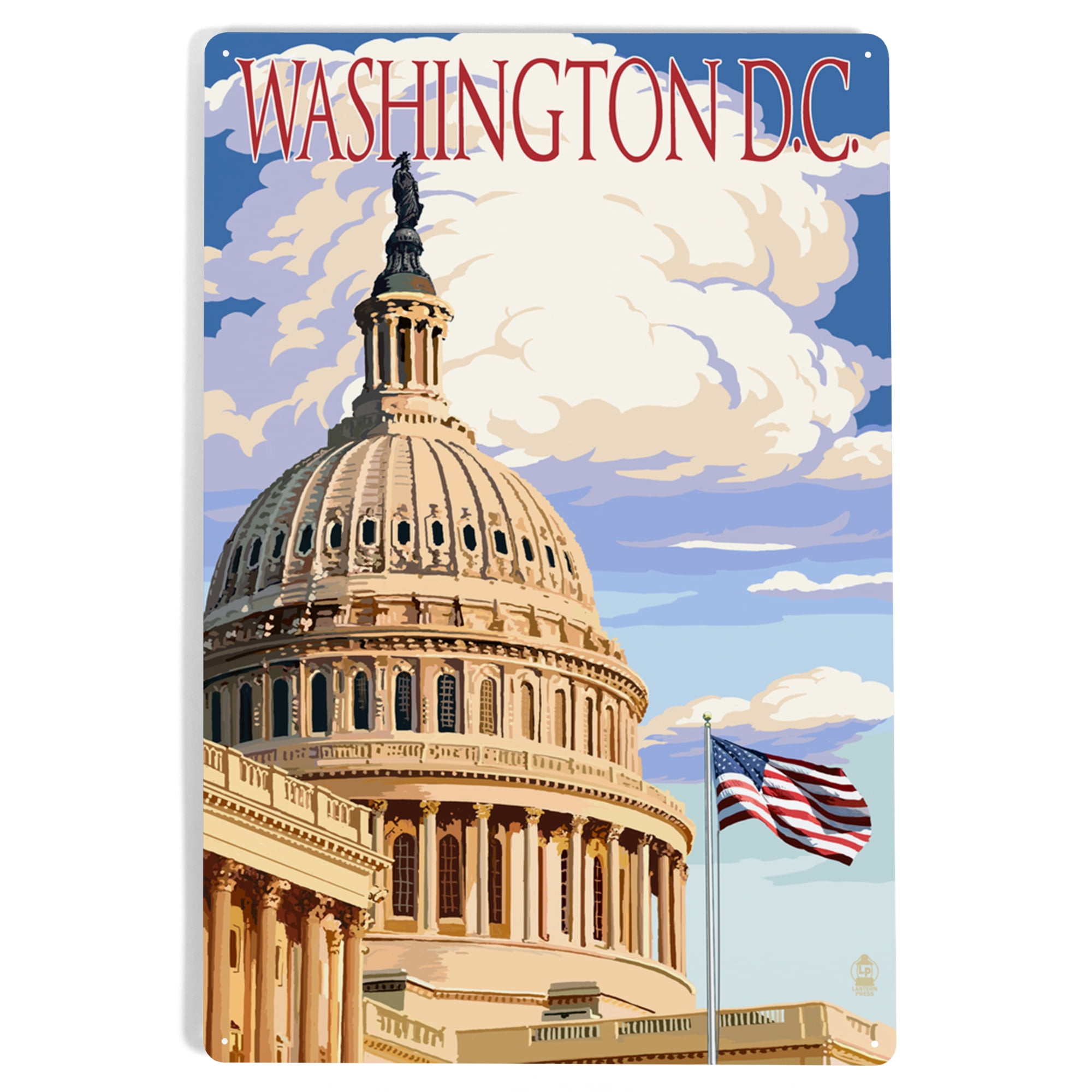 Washington, DC, Capitol Building (12x18 Aluminum Art, Indoor Outdoor ...