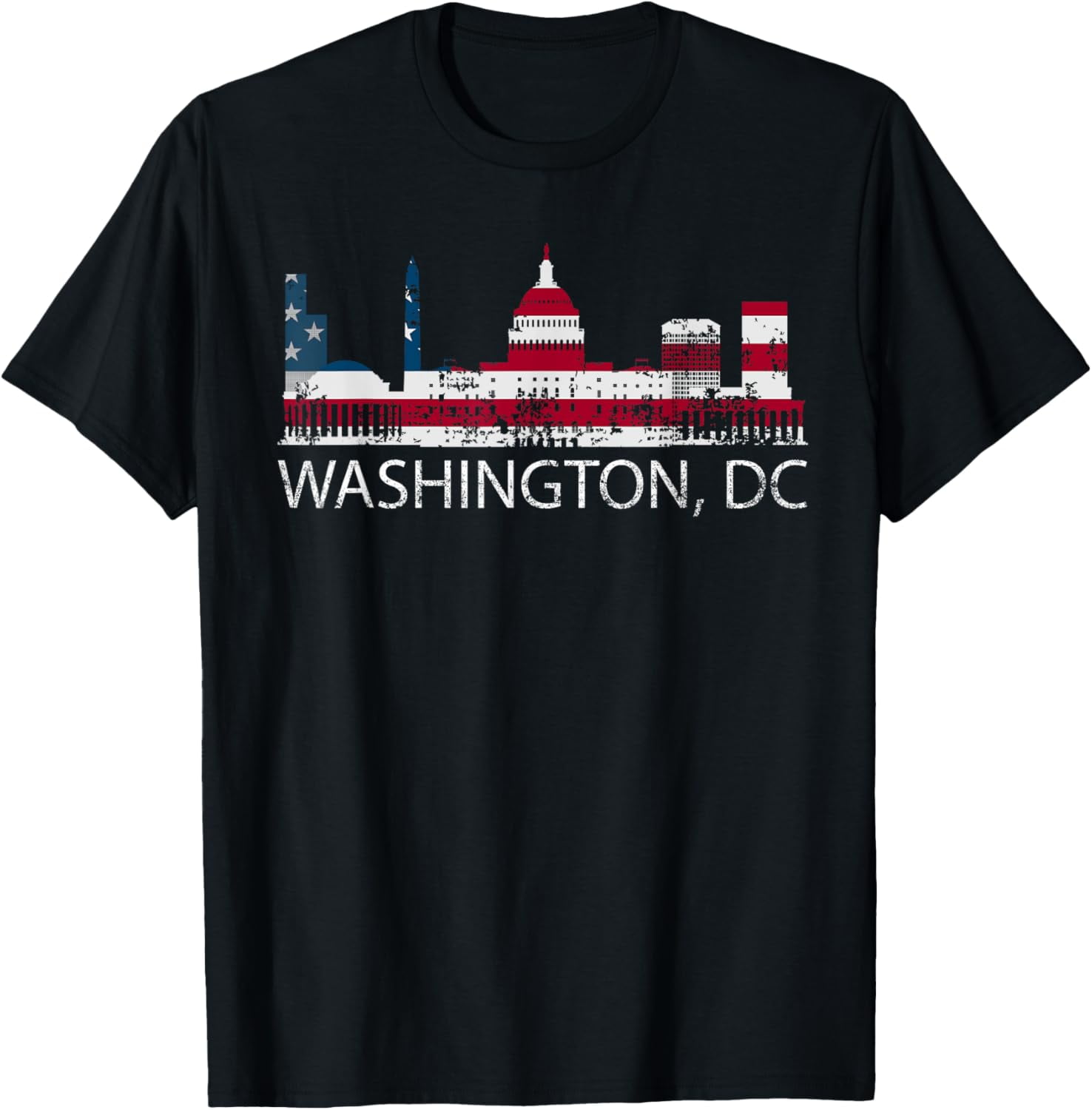Washington DC Capitol Hill USA Flag Souvenir design T-Shirt - Walmart.com