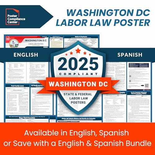 Washington DC Labor Law Poster State, Federal, OSHA Compliant, Accurate ...