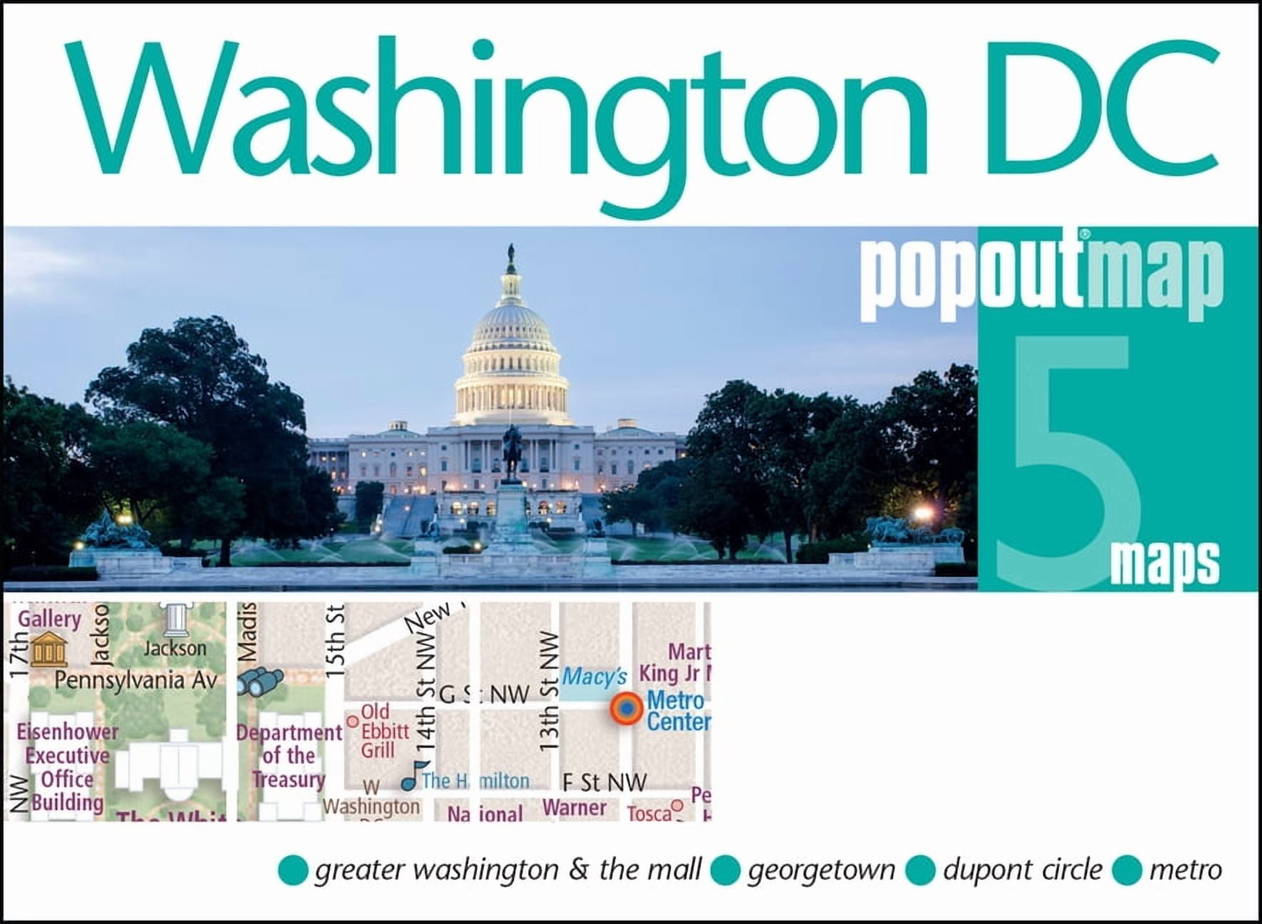 Popout Maps Washington DC Popout Map, (Paperback) - Walmart.com