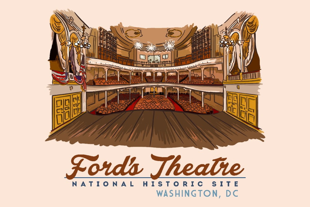 Washington, DC, Stage View, Ford's Theatre NHS (9x12 Wall Art Print ...