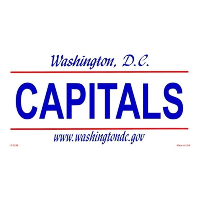 Washington DC State Background License Plates- Capitals - Walmart ...