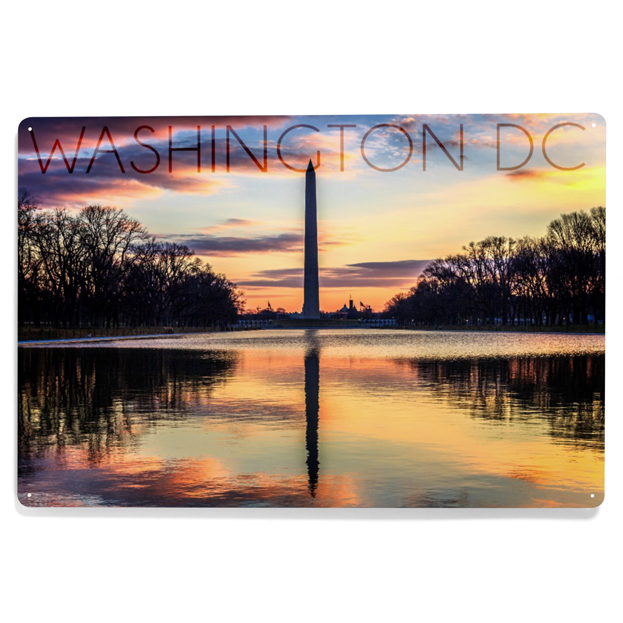 Washington, DC, Washington Monument and Sunrise (12x18 Aluminum Art ...