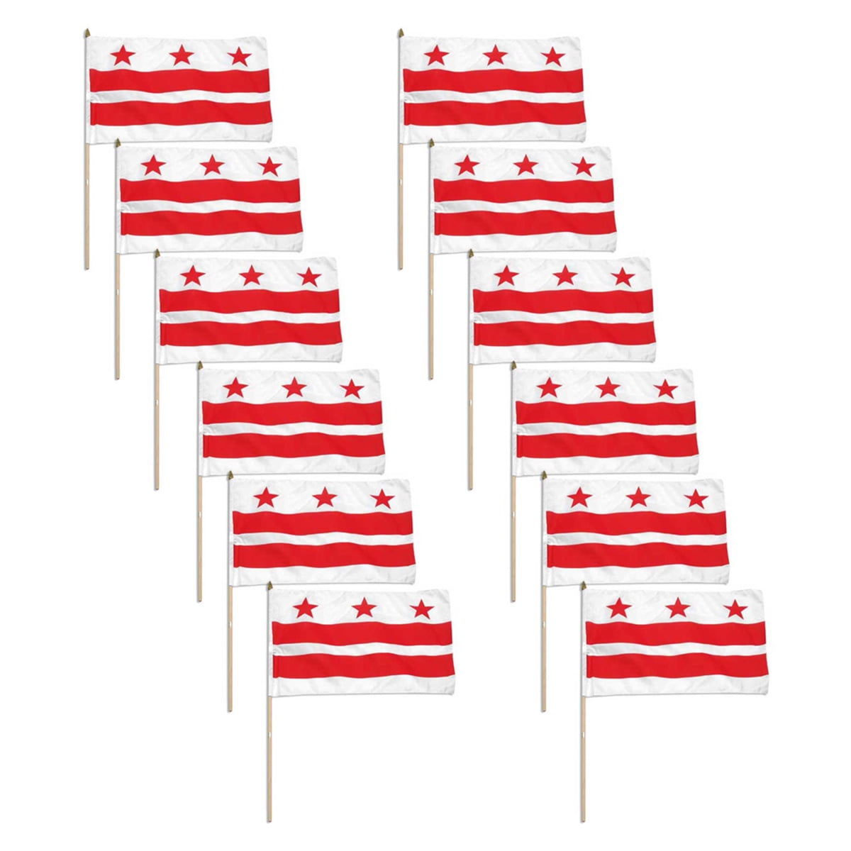 Washington DC flag 12 x 18 inch - 12 PK - Walmart.com