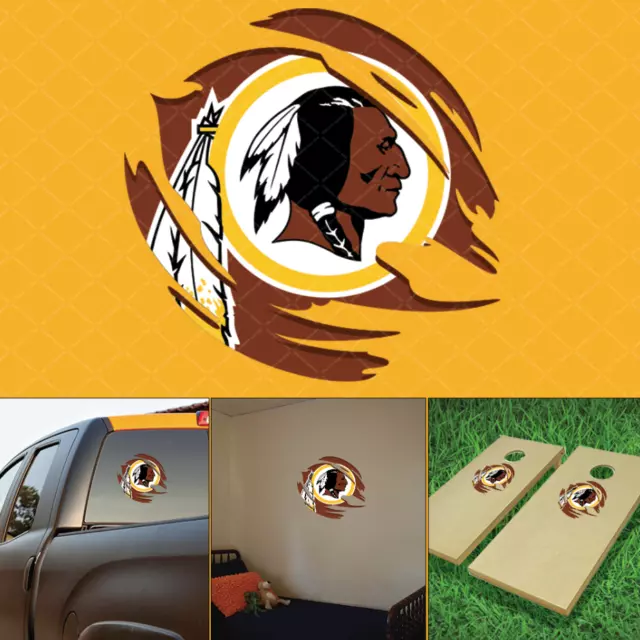Washington Football Team Distressed Scratch Decal Ripped Torn Tattered ...