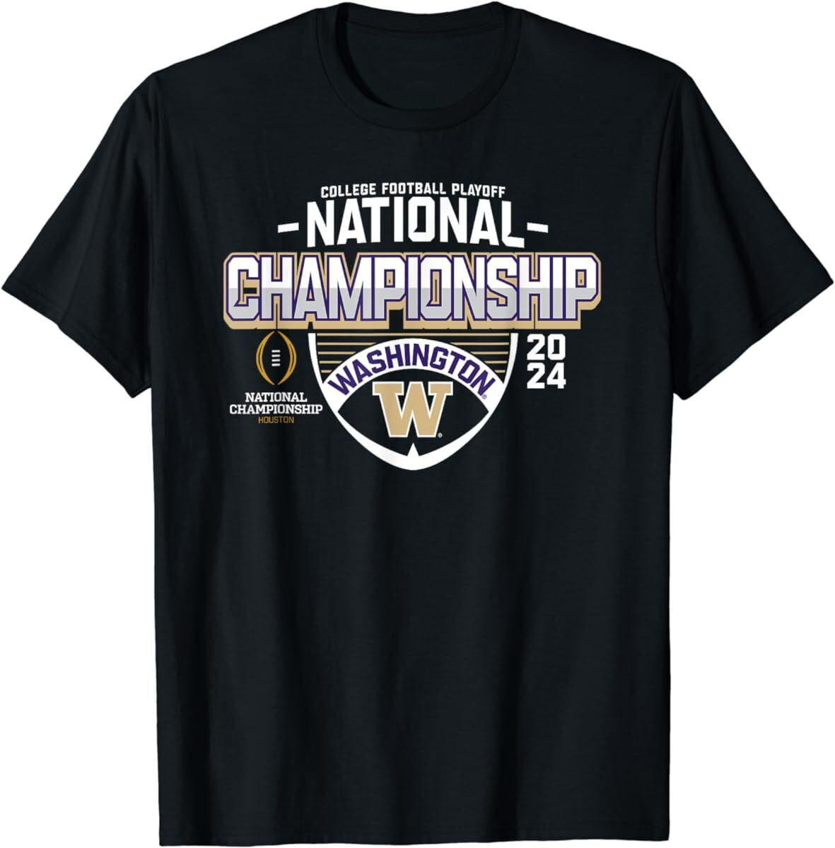 Washington Huskies 2024 CFP National Championship Football T Shirt Men ...