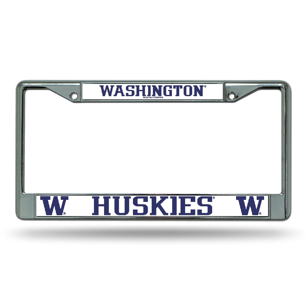 Washington Huskies Chrome Metal License Plate Frame - Walmart.com
