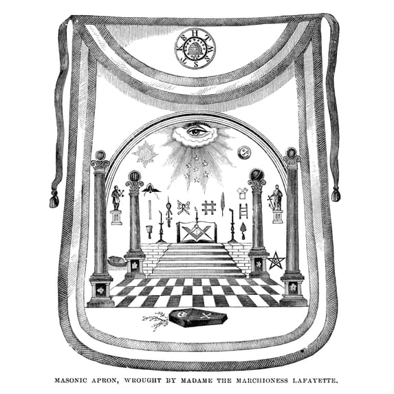 Washington Masonic Apron. Ngeorge Washington'S Masonic Apron ...