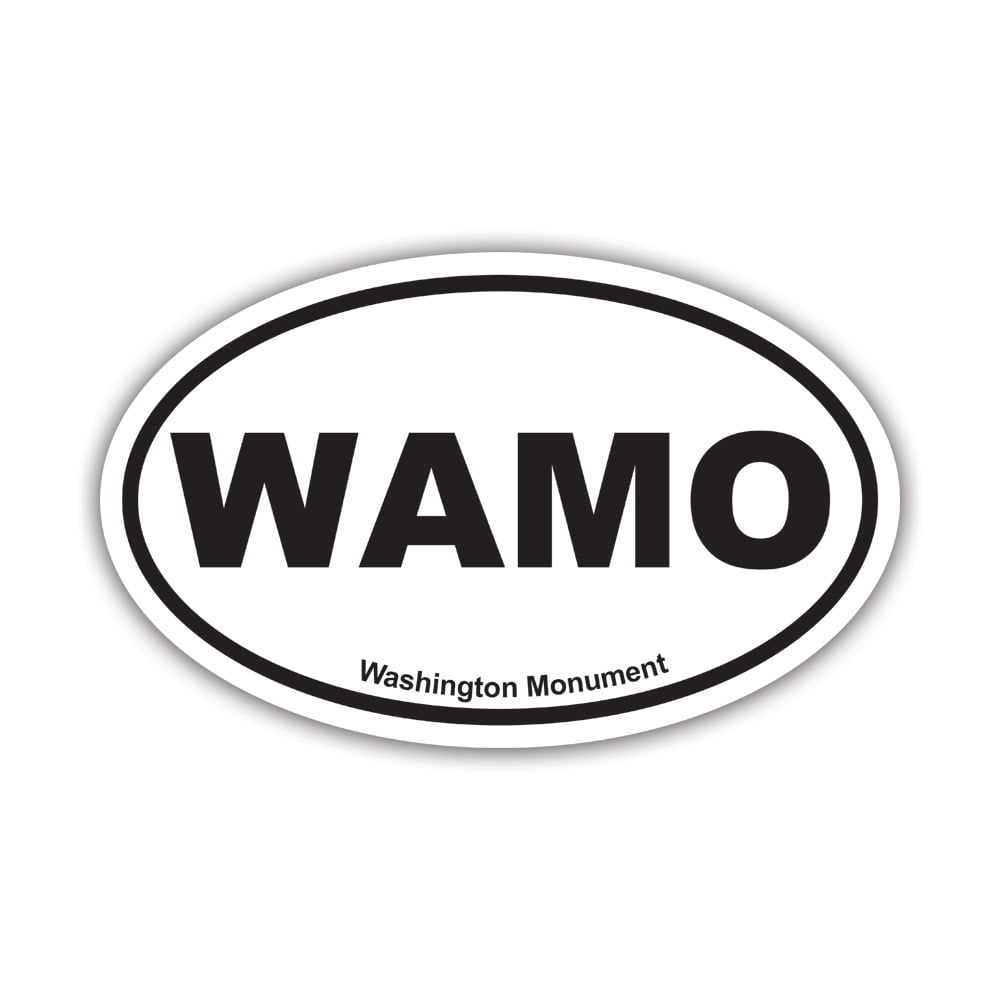Washington Monument WAMO Oval Sticker Decal - Self Adhesive Vinyl ...
