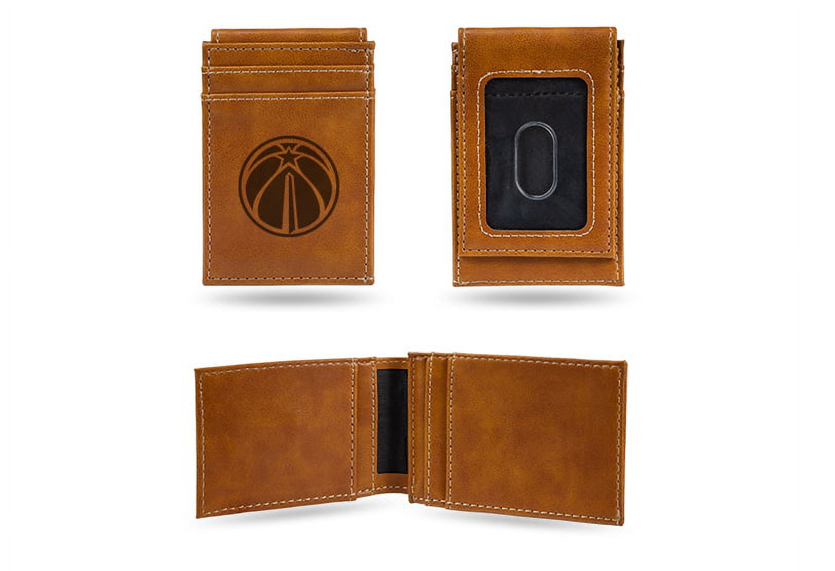 Washington Basketball Wizard's Laser Engraved Brown Front Pocket Wallet ...