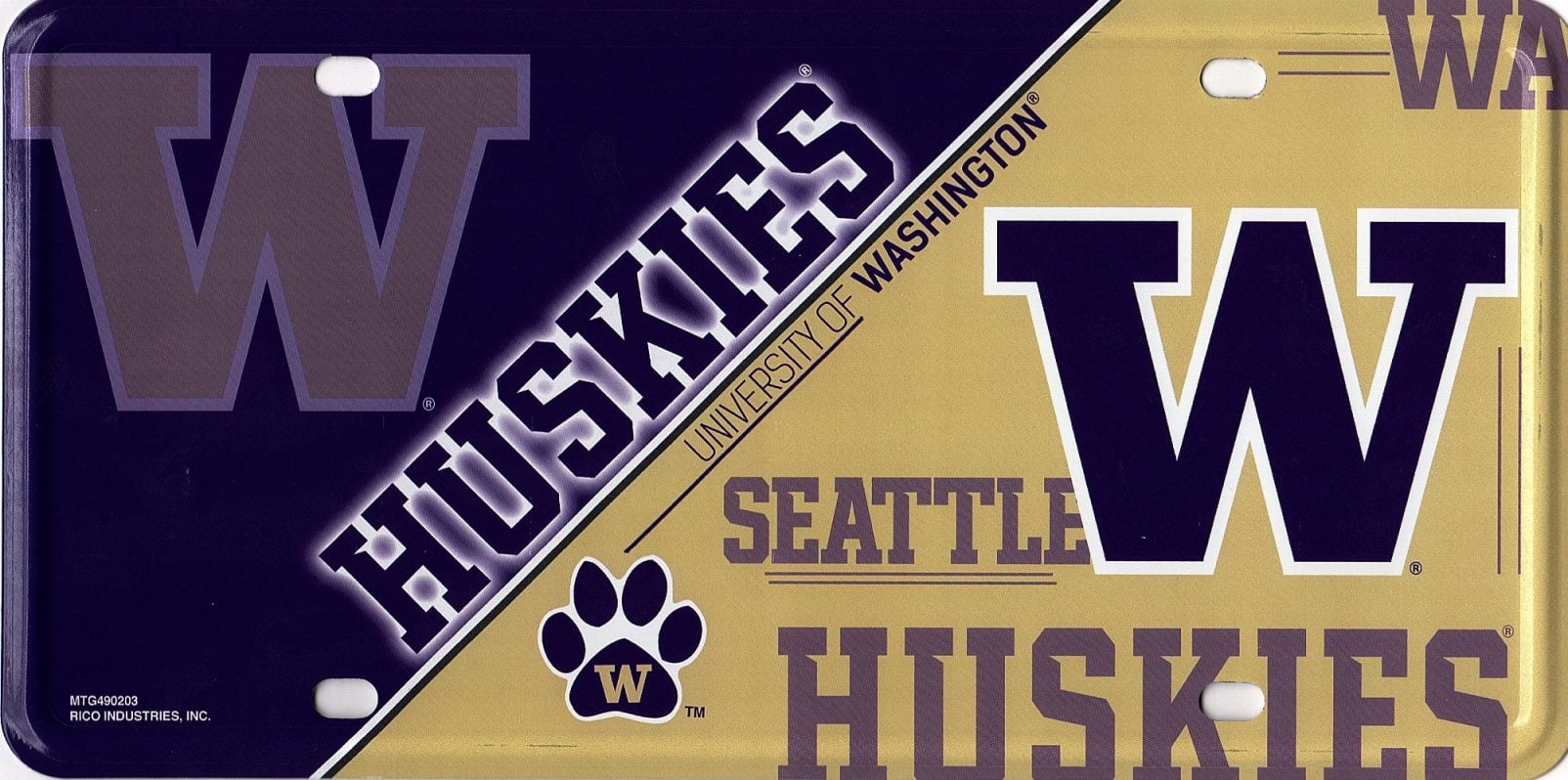 Washington NCAA Huskies 12x6 Metal License Plate Auto Tag - Walmart.com