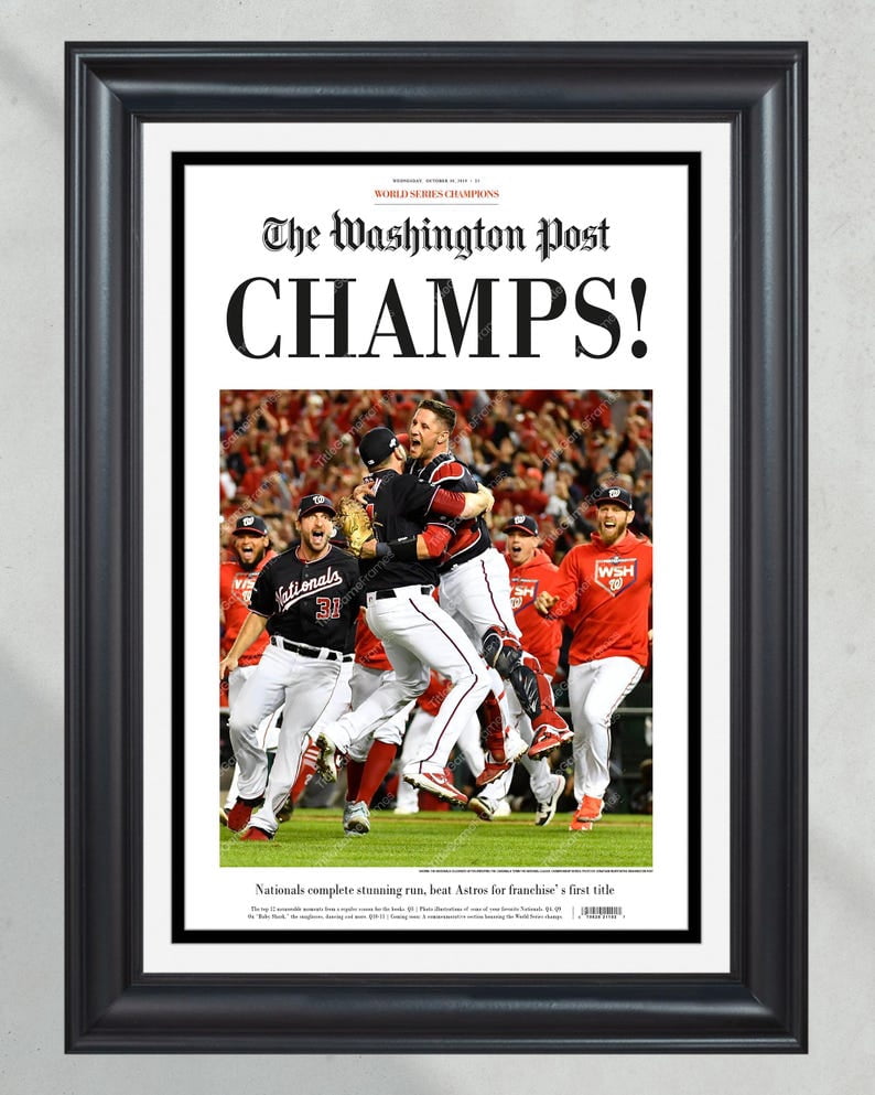 Washington Nationals World Series Champions Poster - Newspaper Style ...