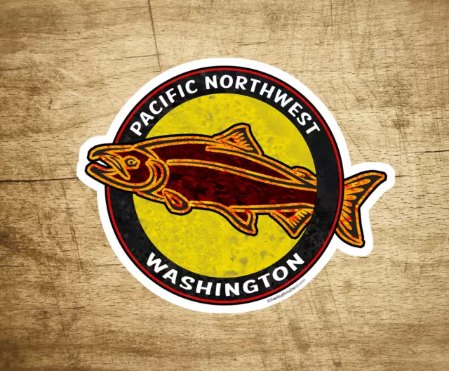 Washington Pacific Northwest Decal Sticker / Tribal Salmon Phone Decal ...