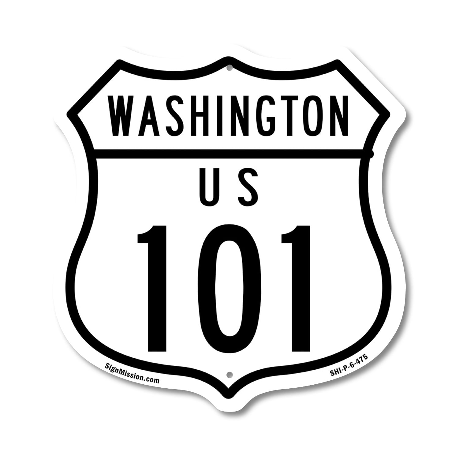 Washington Route Marker Shield Sign Us 101 6 inch X 6 inch Shield ...