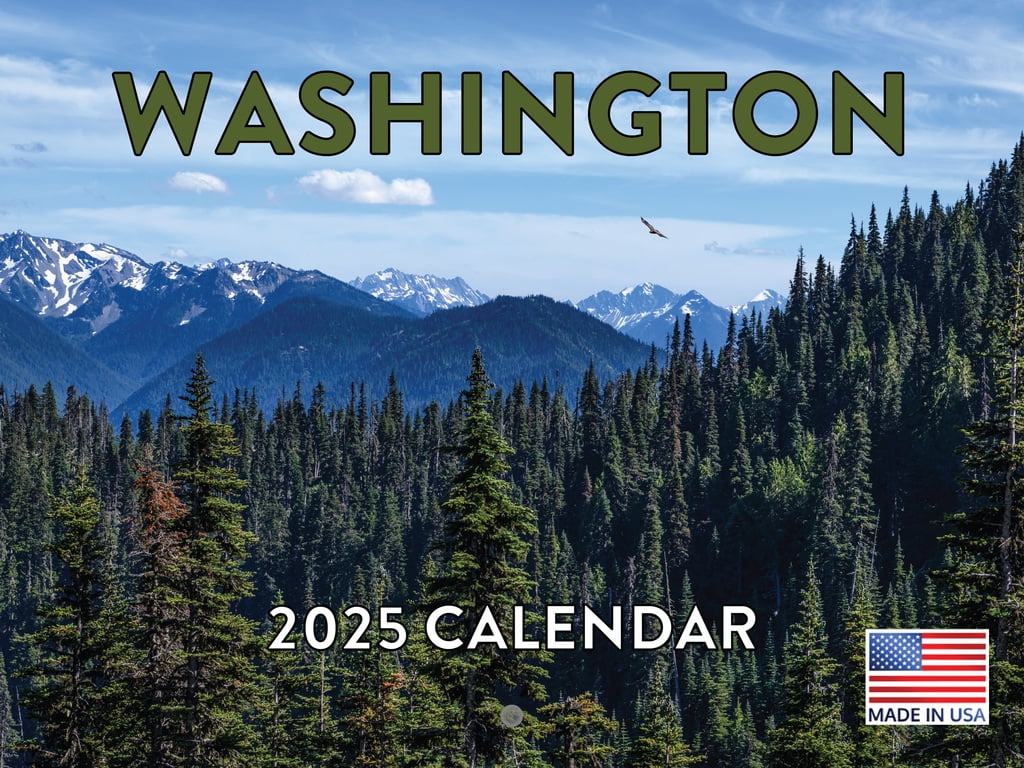 Washington State Calendar 2025 Monthly Wall Calender | American Made In ...