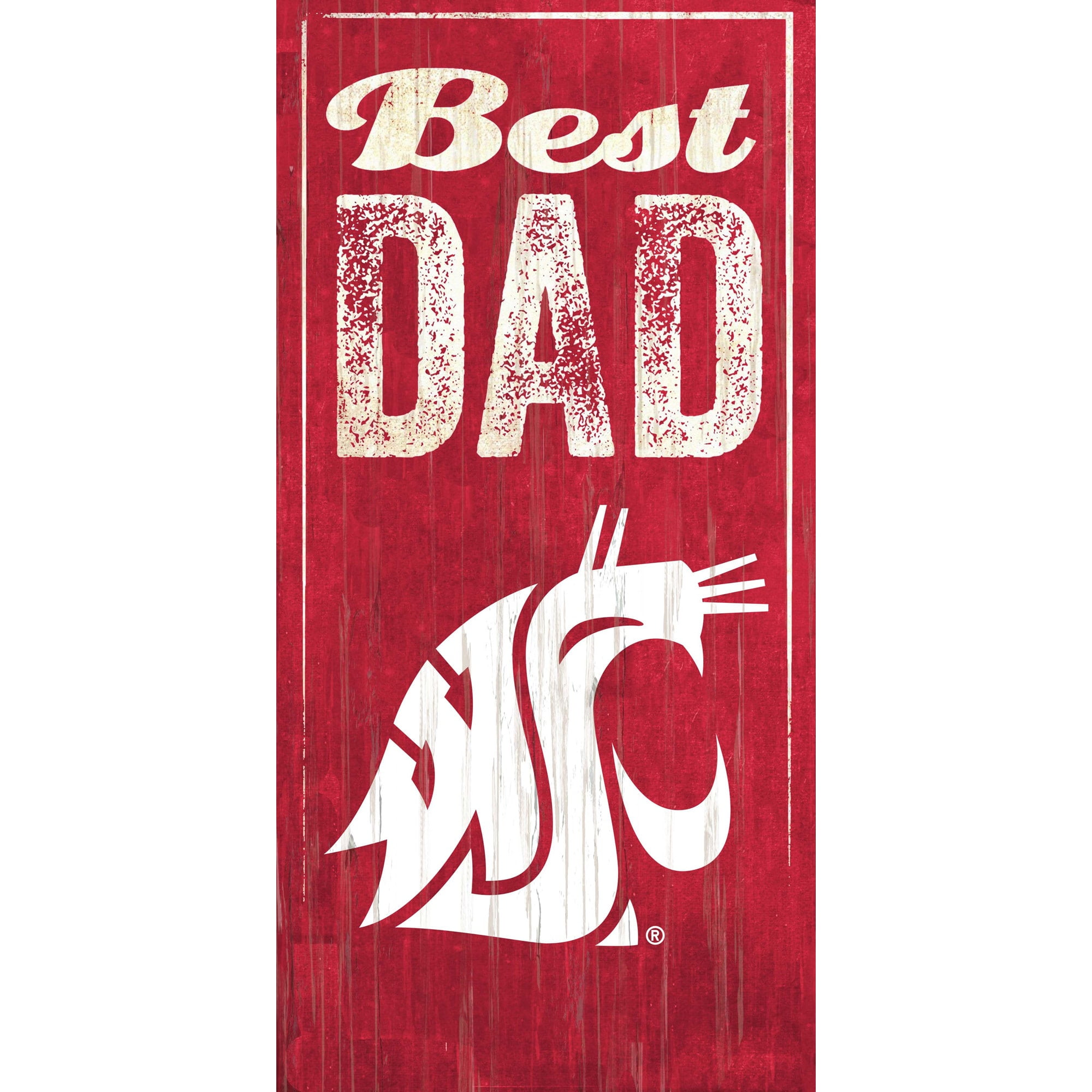 Washington State Cougars 6'' x 12'' Best Dad Sign - Walmart.com