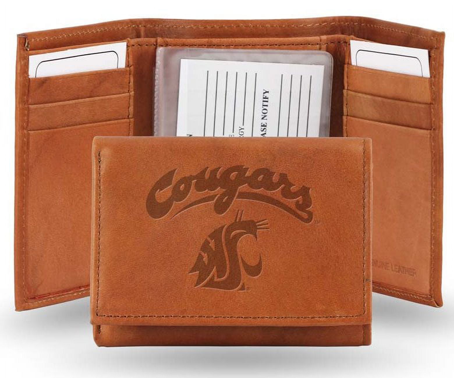 Washington State Embossed Leather Trifold Wallet (Manmade Interior ...