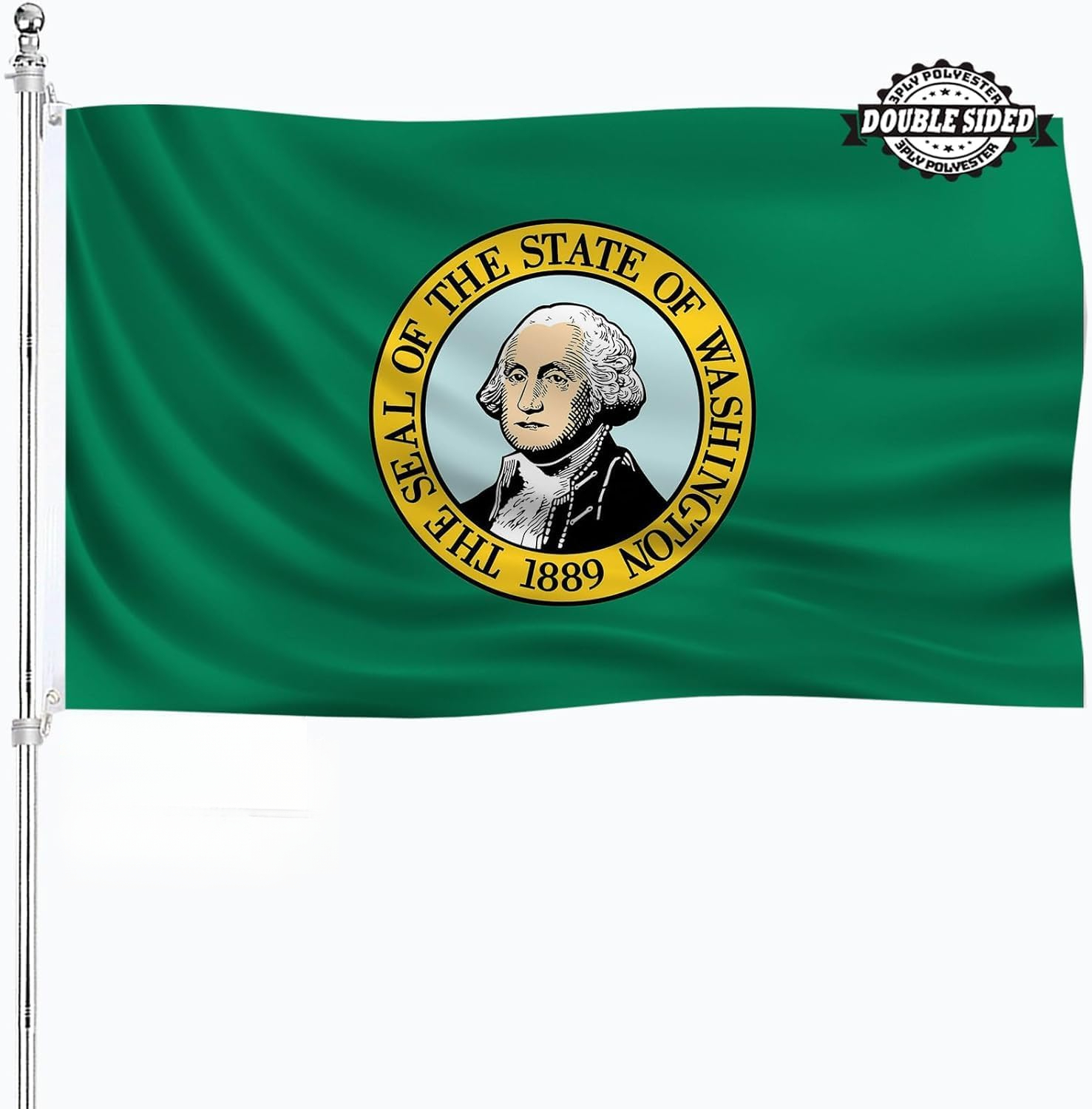 Washington State Flag Double Sided Outdoor Heavy Duty of Washington ...