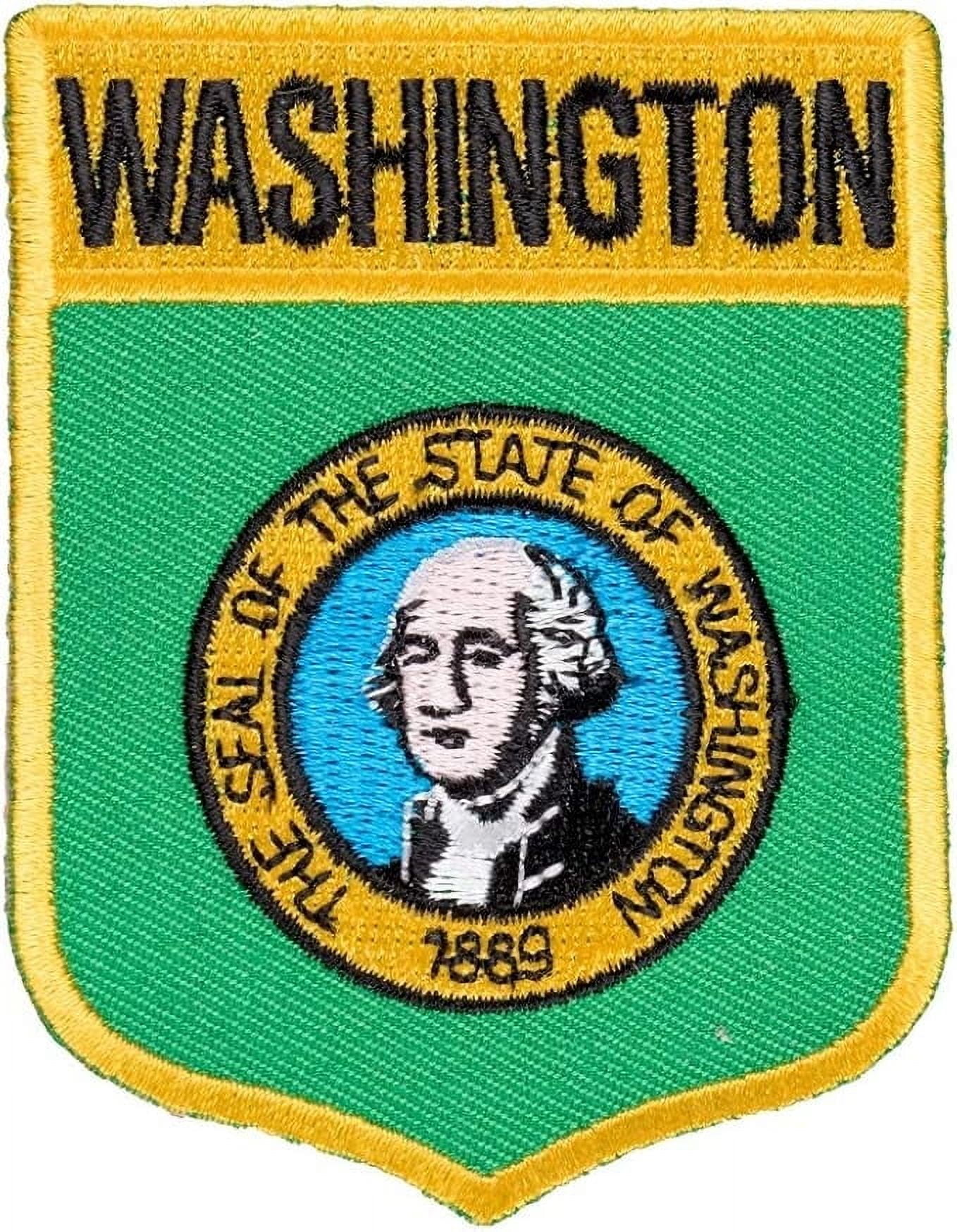 Washington State Flag Shield Patch, United States of America Patches ...
