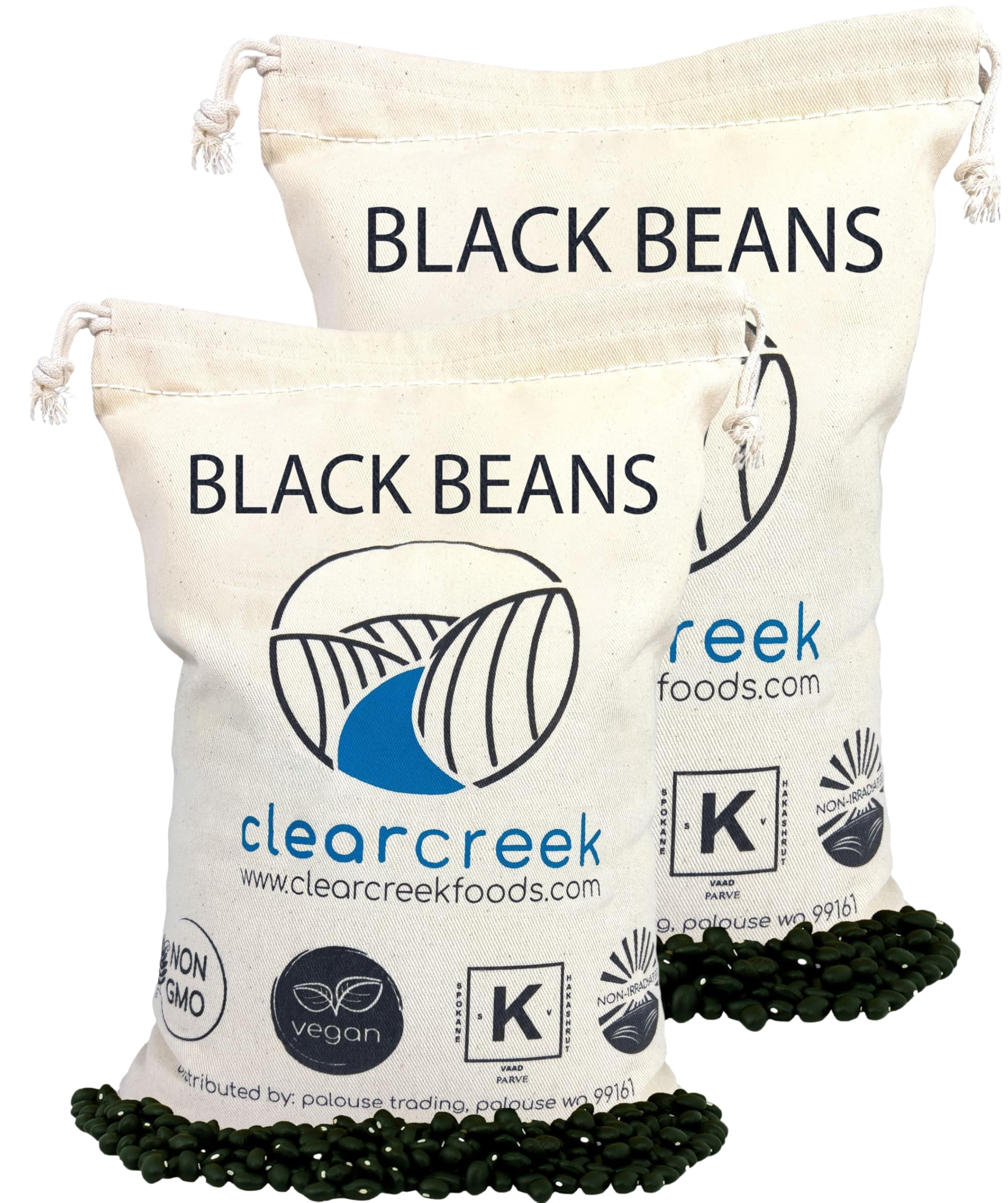 Washington State Grown Black Beans | 8 LB (2-4 lb bags) | Non-GMO ...