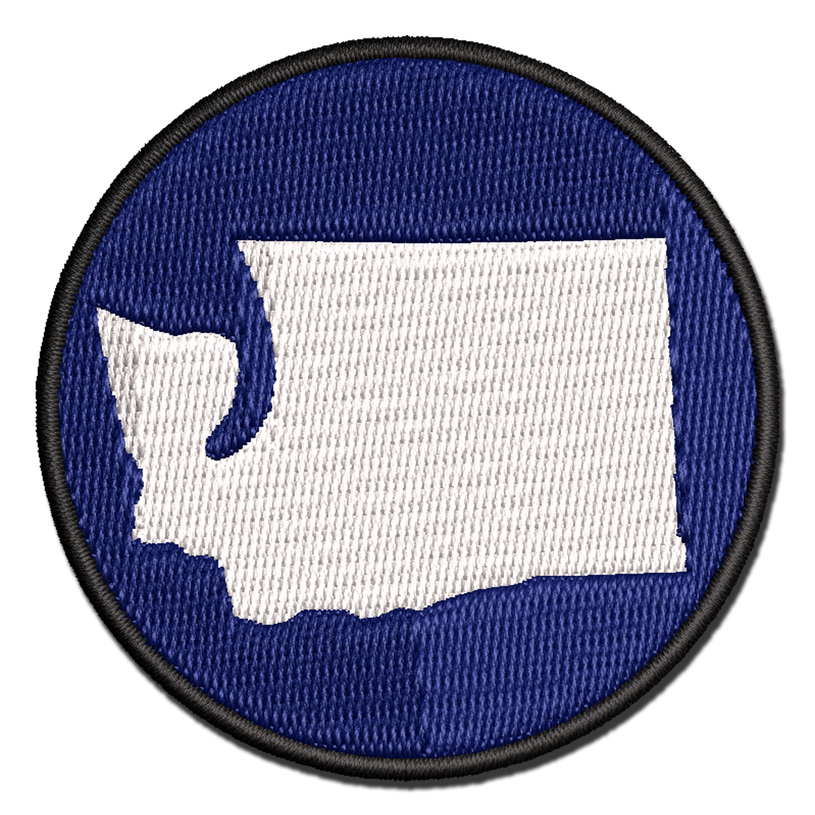 Washington State Silhouette Applique Multi-Color Embroidered Iron-On ...